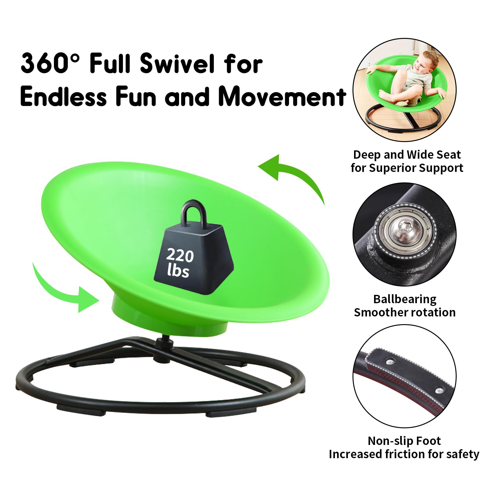 Spinny Chair Autism YGJT Kids Sensory Swivel Chair, Spinning Chair For ...