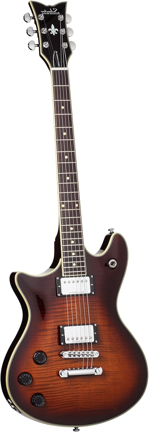 Amazon.com: Schecter Tempest Standard Electric Guitar, Dark Brown ...