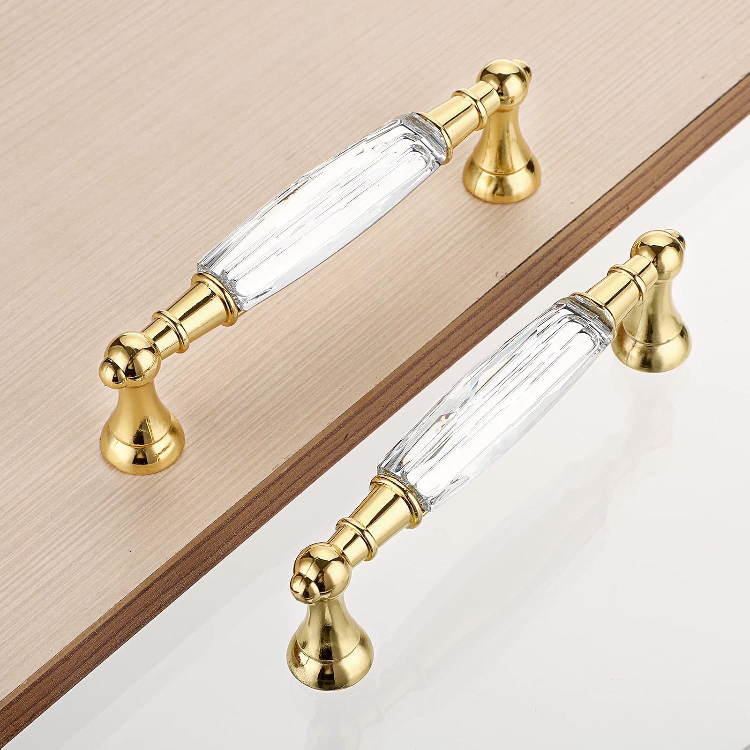 IGNPION 2pcs Crystal Drawer Handles Drawer Wardrobe Kitchen Door Knob ...