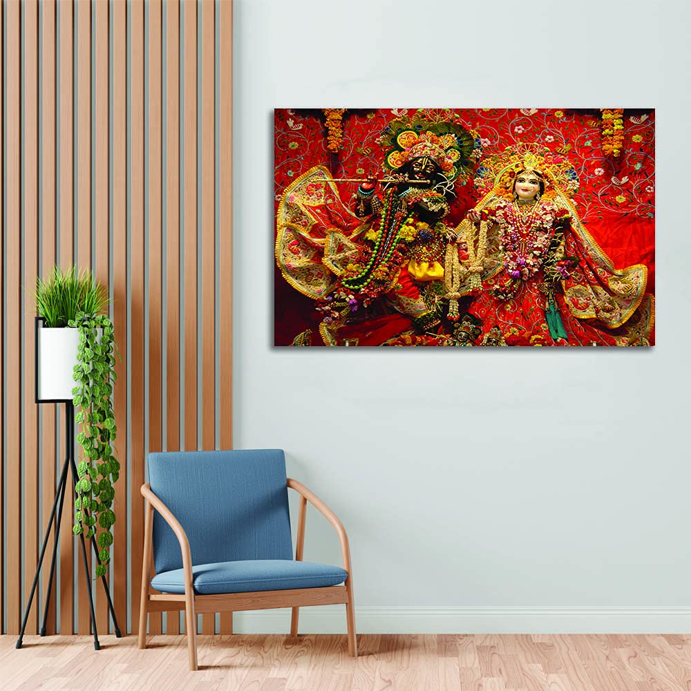 Decor Design 3D Wall Sticker of Banke Bihari with Radha Rani for Living ...