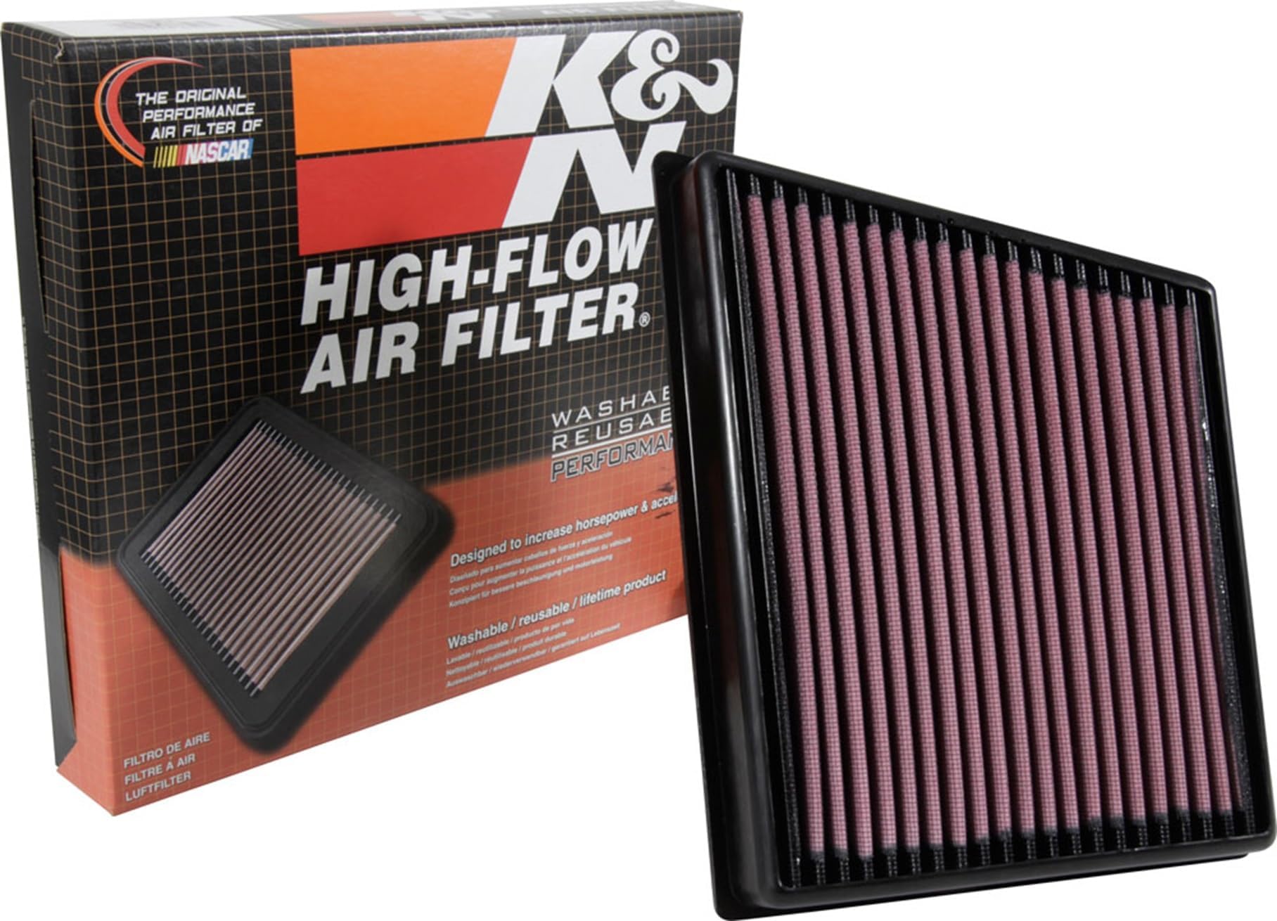 Amazon.com: K&N Engine Air Filter: Increase Power & Towing, Washable ...