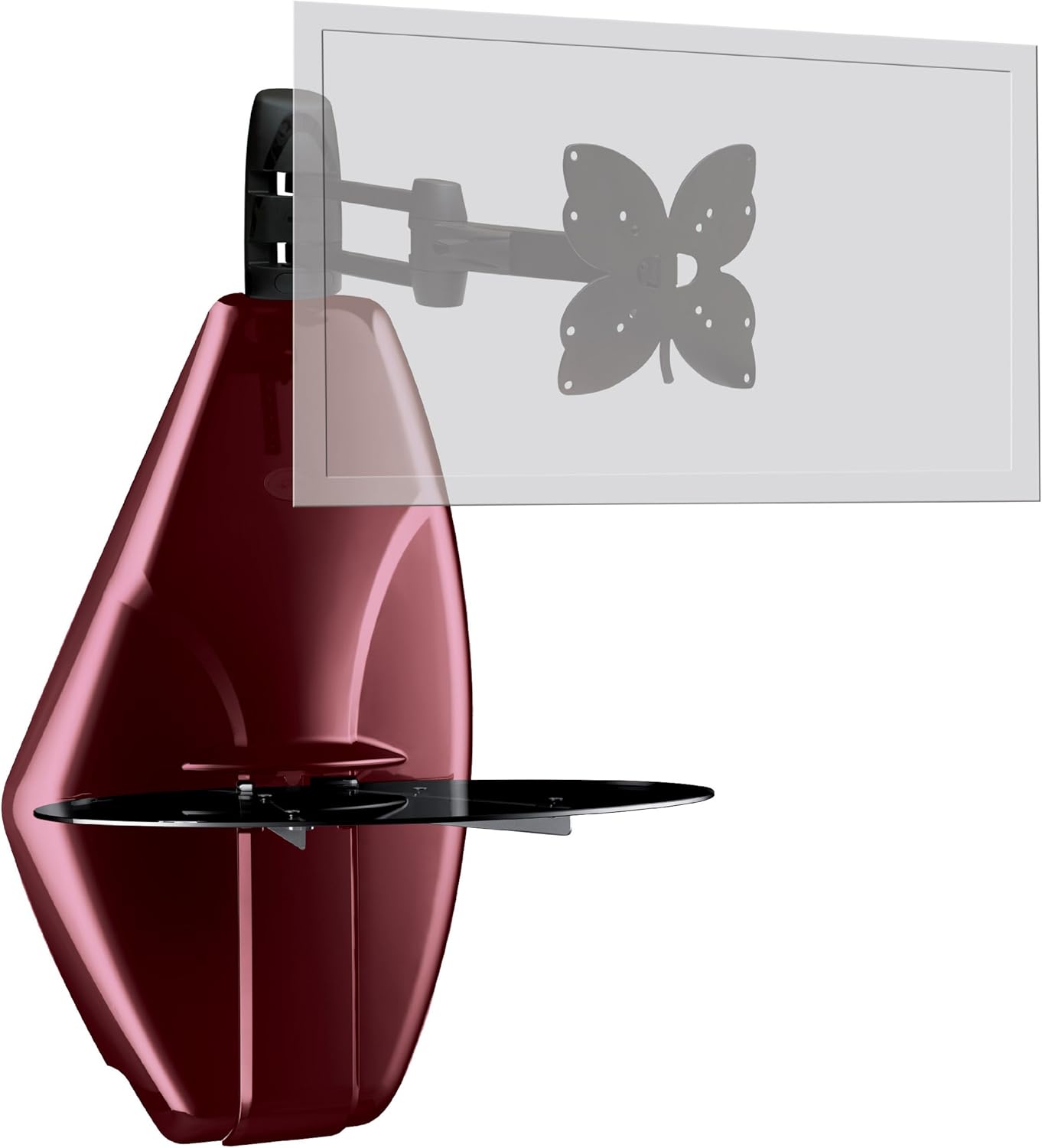 Meliconi Ghost Design 500 Rotation Parete Attrezzata per TV, Rosso ...