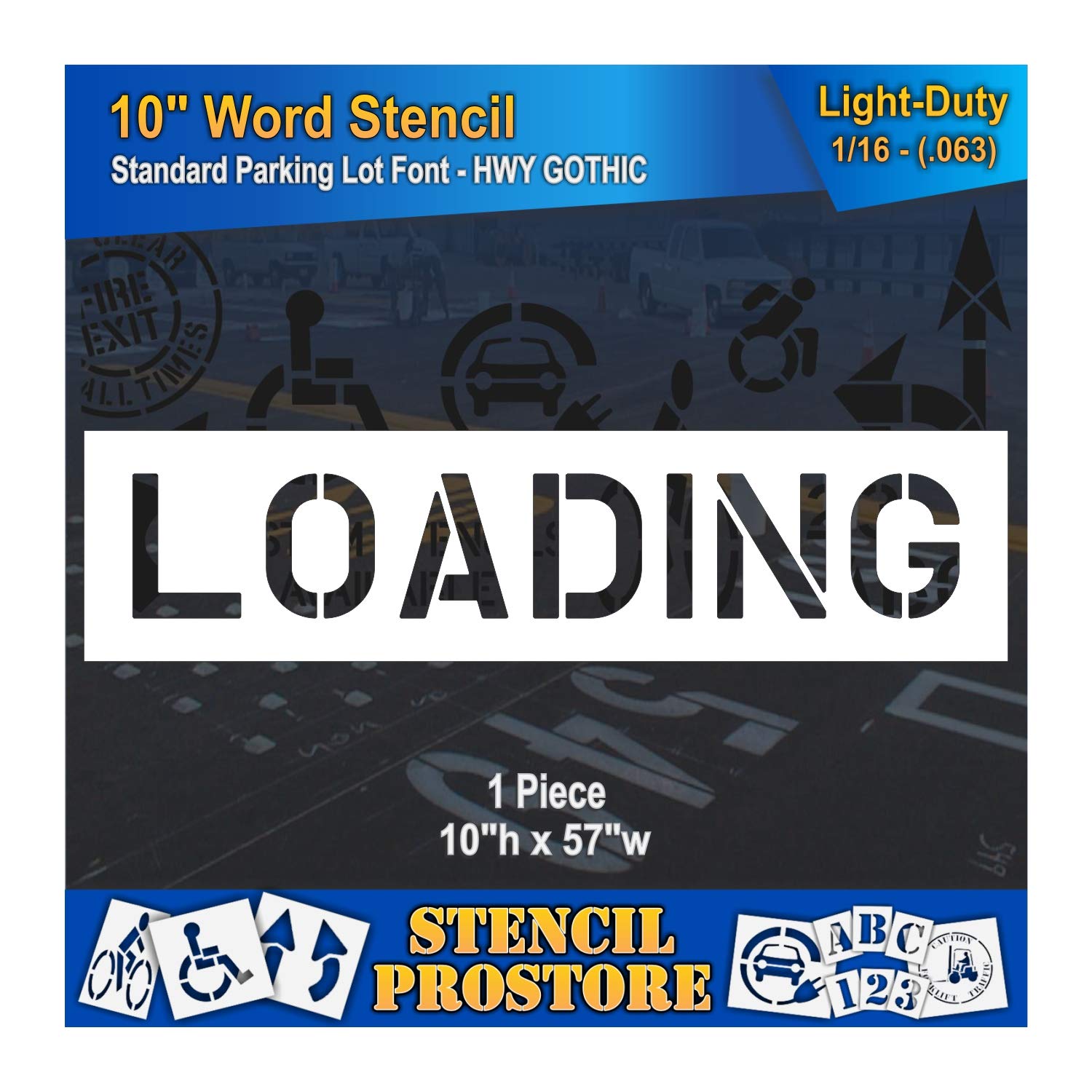 Amazon.com: Pavement Marking Stencils - 10 inch Loading Stencil - 10" x ...