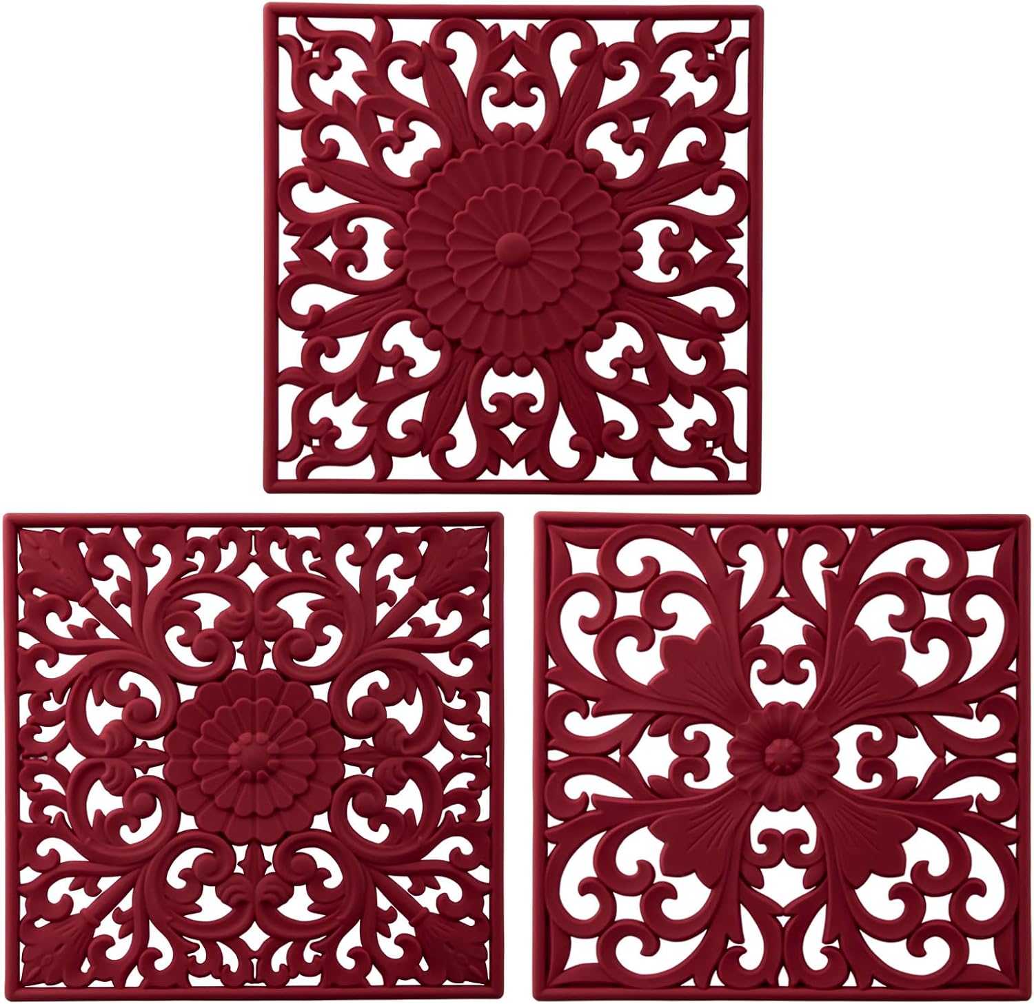 Amazon.com: SPUVGVC Silicone Trivets for Hot Dishes-Pots&Pans, Square ...