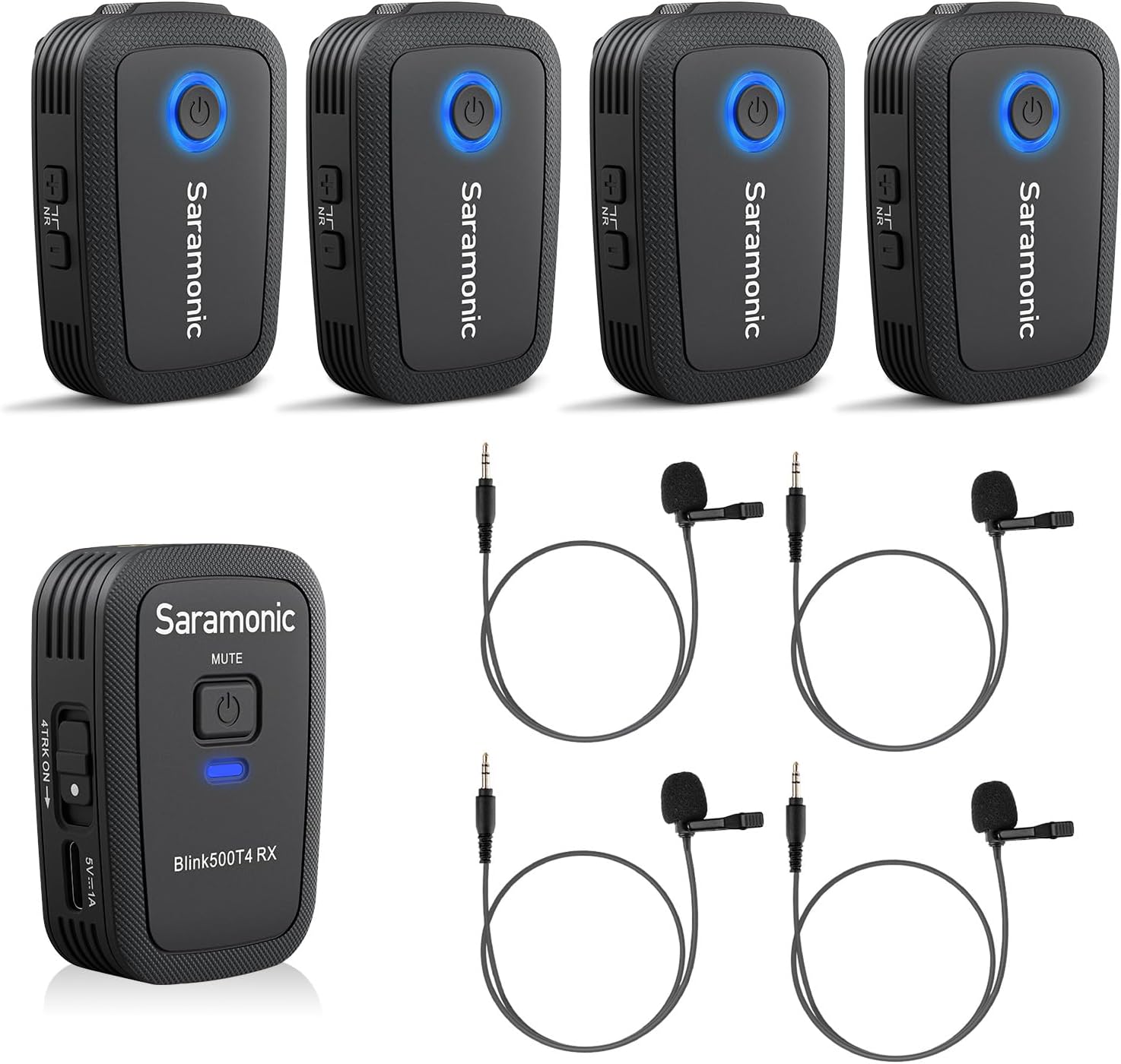 Amazon.com: COMICA Vimo Q 4 Channel Wireless Lavalier Microphone System ...