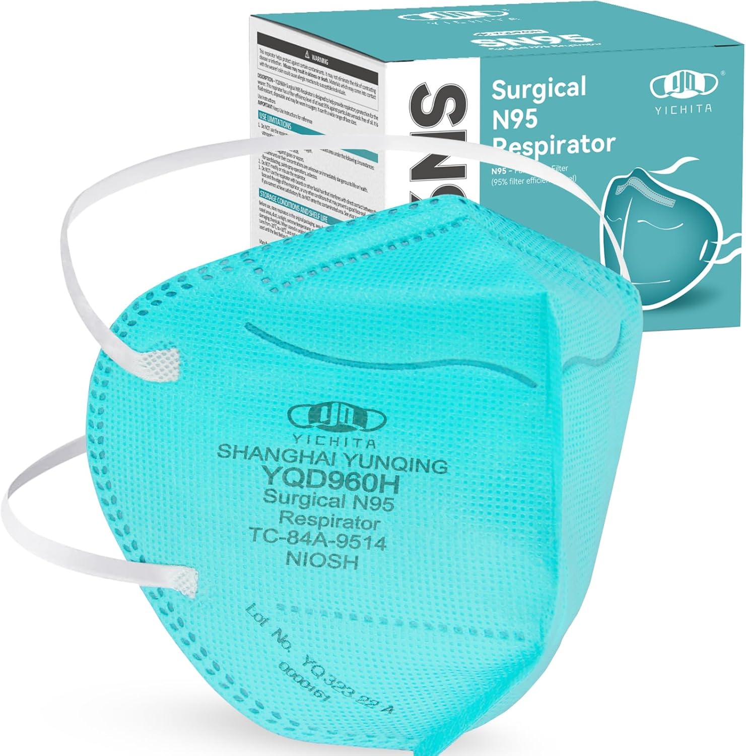 NIOSH Approved N95 Mask Particulate Respirators, Individually Wrapped ...