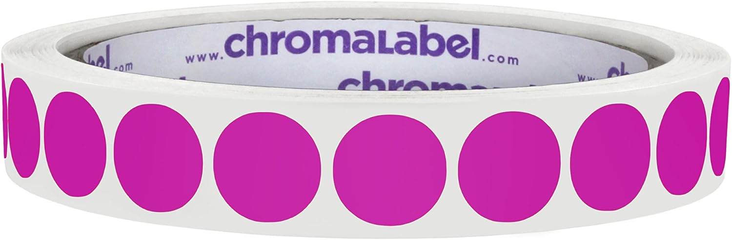 Amazon.com : ChromaLabel 1/2 Inch Round Permanent Color-Code Dot ...