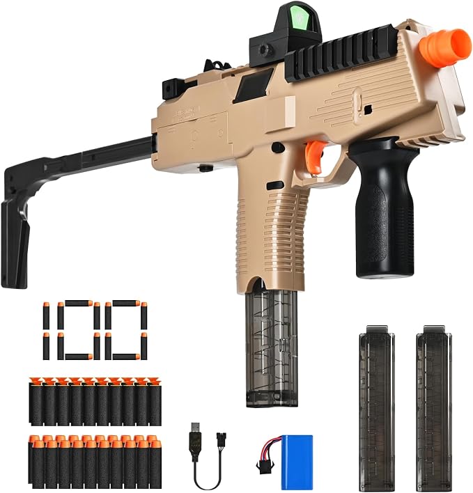 Amazon.com: Realistic Toy Gun for Nerf Gun's Soft Bullets, Automatic ...