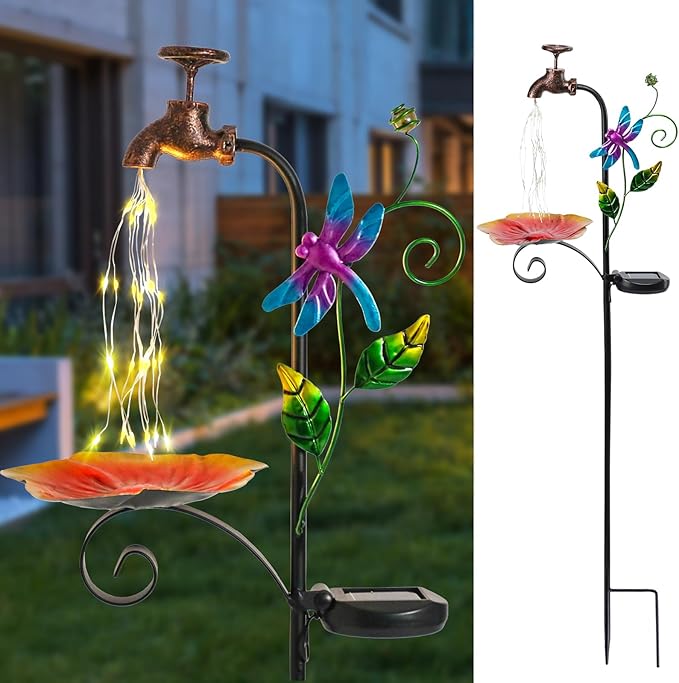 Bshine Solar Garden Lights Outdoor Decorative - Dragonfly Solar Stake ...