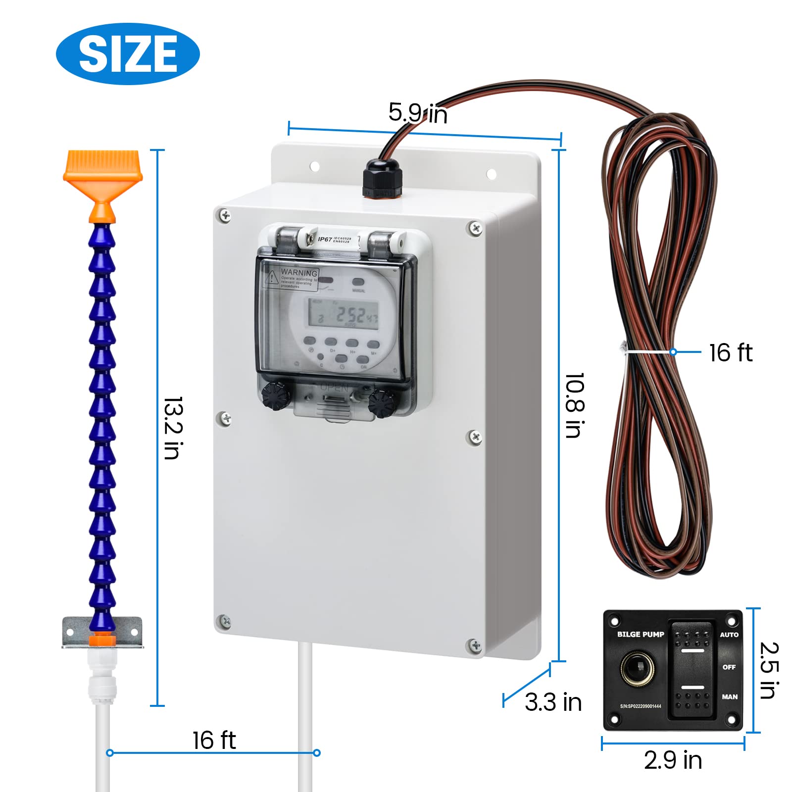 Snapklik.com : Haoguo Dry Bilge System, Clean Up Bilge, Waterproof IP67 ...