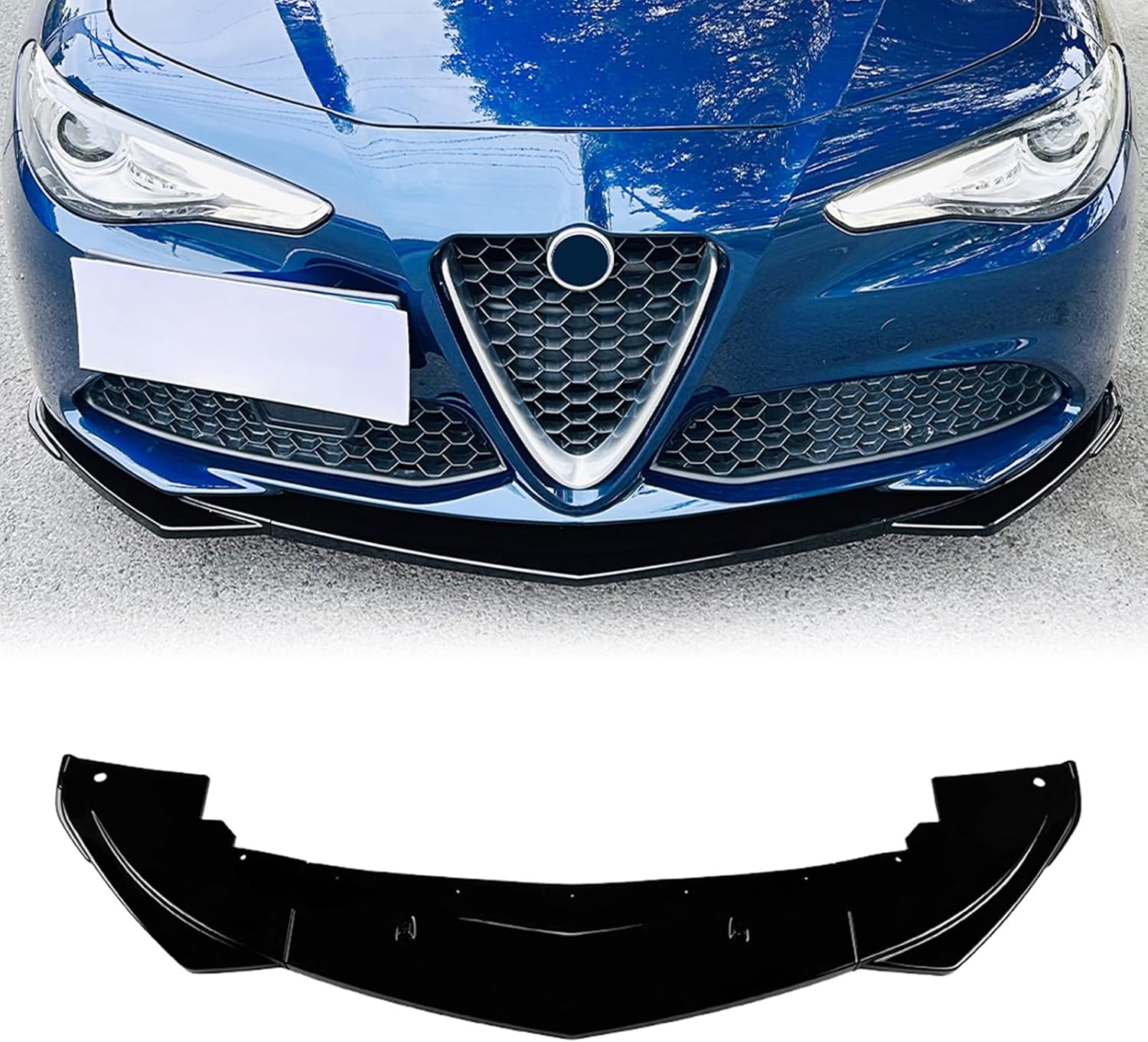 Amazon.com: Front Bumper Spoiler Splitter Lip Kit For Alfa Romeo Giulia ...