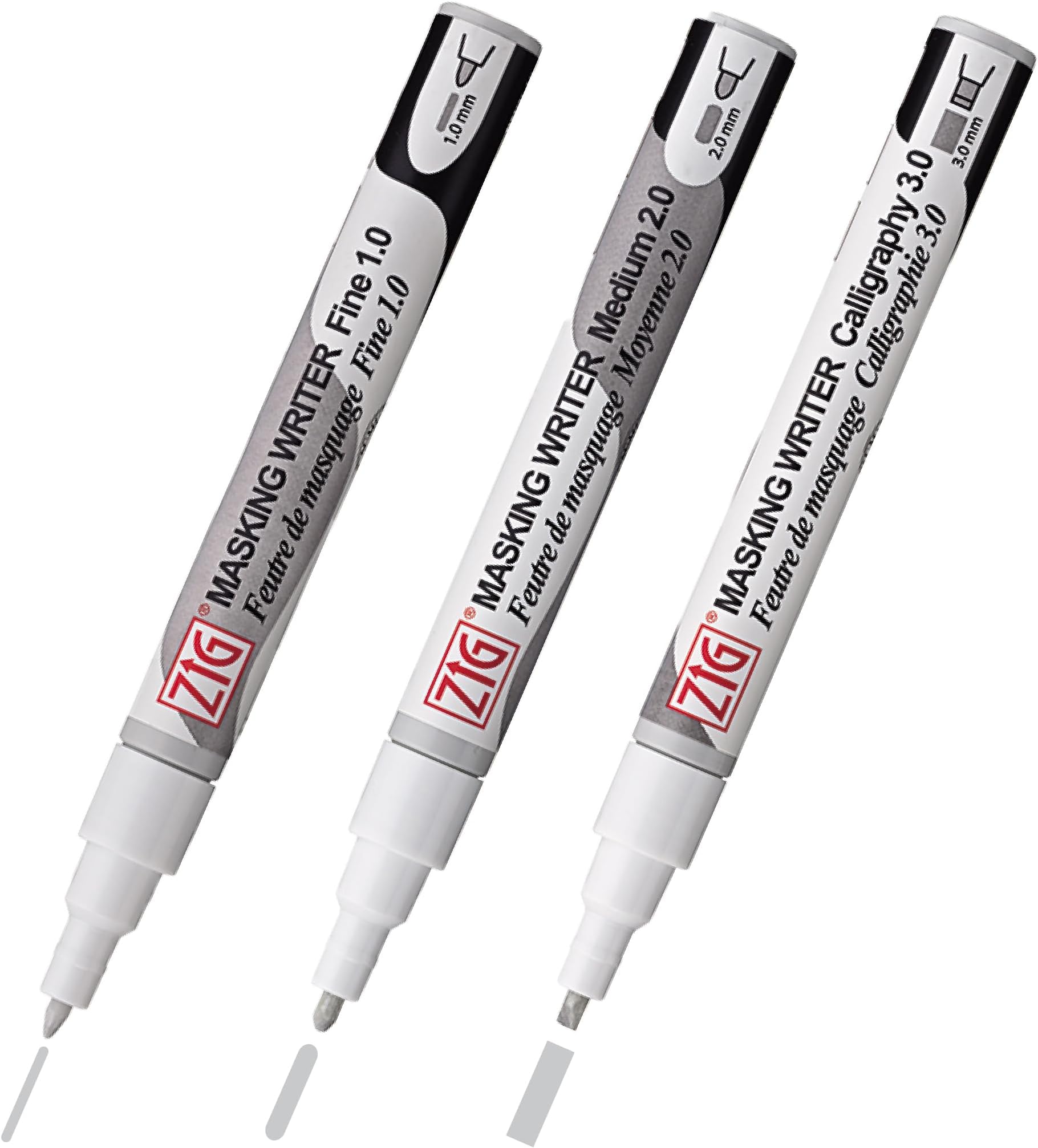 Amazon.com: Kuretake ZIG MASKING WRITER, 3 variety set, fluid pen ...