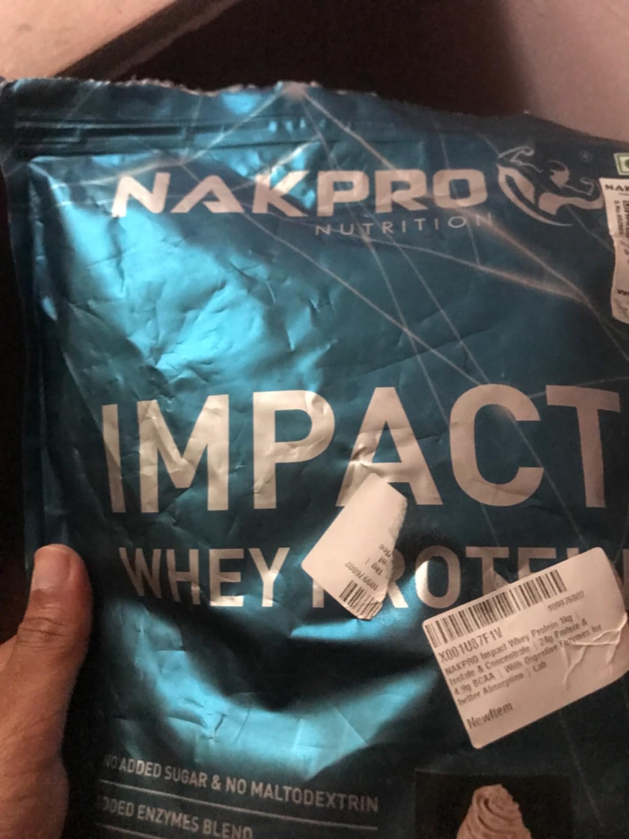 NAKPRO Impact Whey Protein 1kg | Isolate & Concentrate | 24g Protein ...