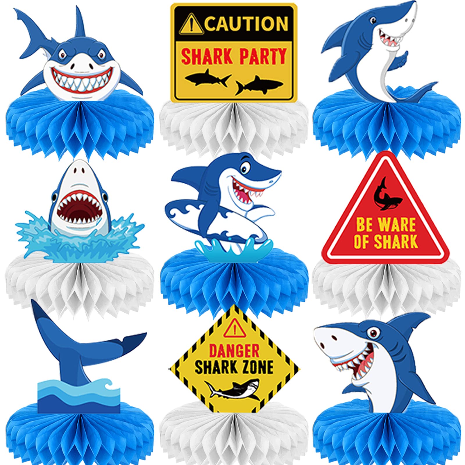 Buy Shark Party Supplies Shark Birthday Honeycomb Centerpieces For Ocean Theme Party Decorations buy-shark-party-supplies-shark-birthday-honeycomb-centerpieces-for-ocean-theme-party-decorations