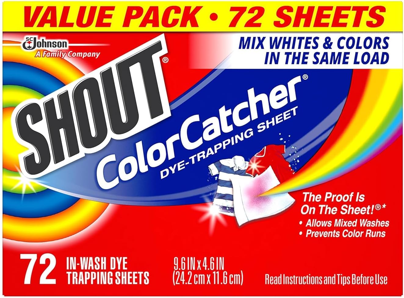 Amazon.com: Shout Color Catcher Sheets for Laundry, Maintains Clothes ...