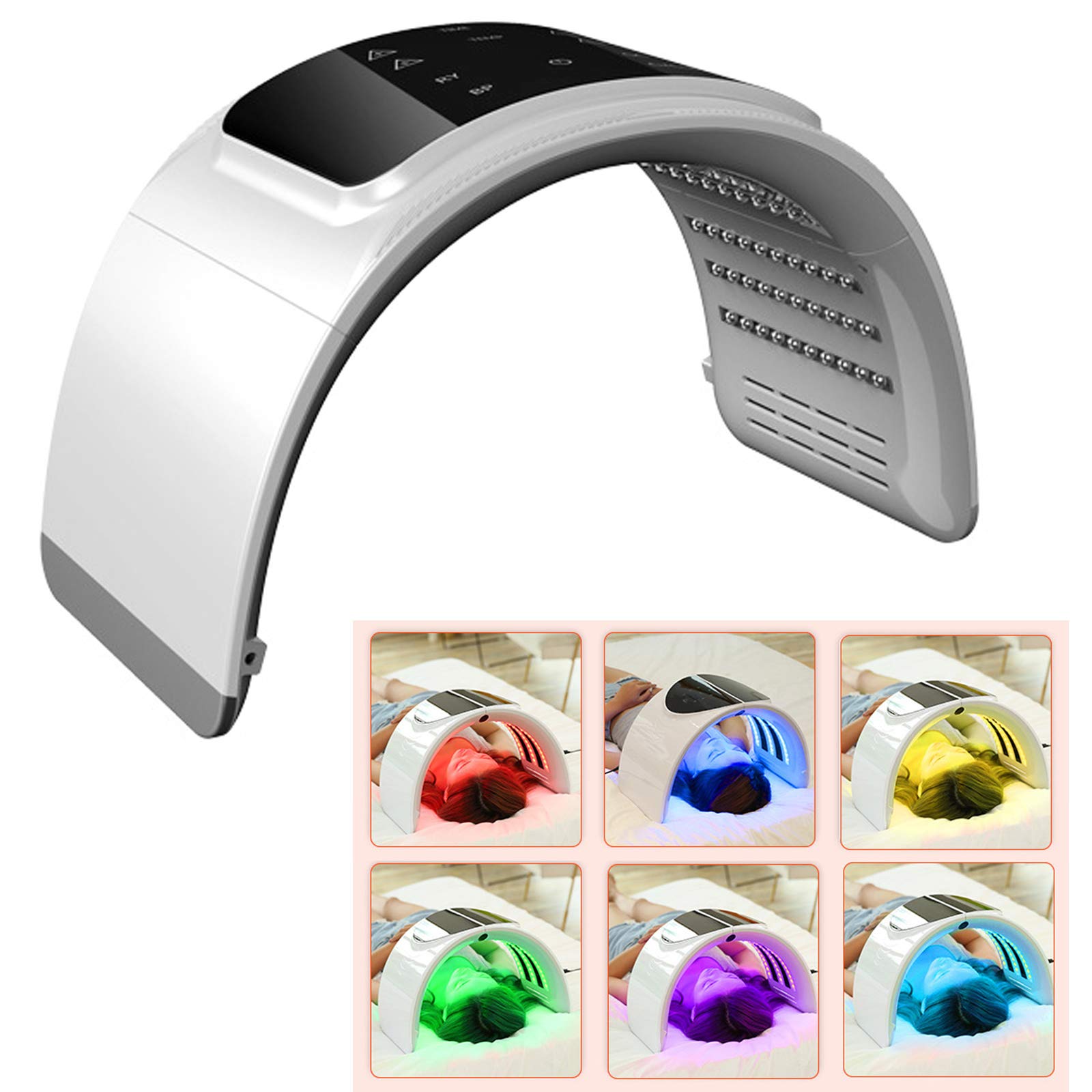 Snapklik.com : LED Face Mask, 7 Color PDT LED Photon Lamp Facial Body ...