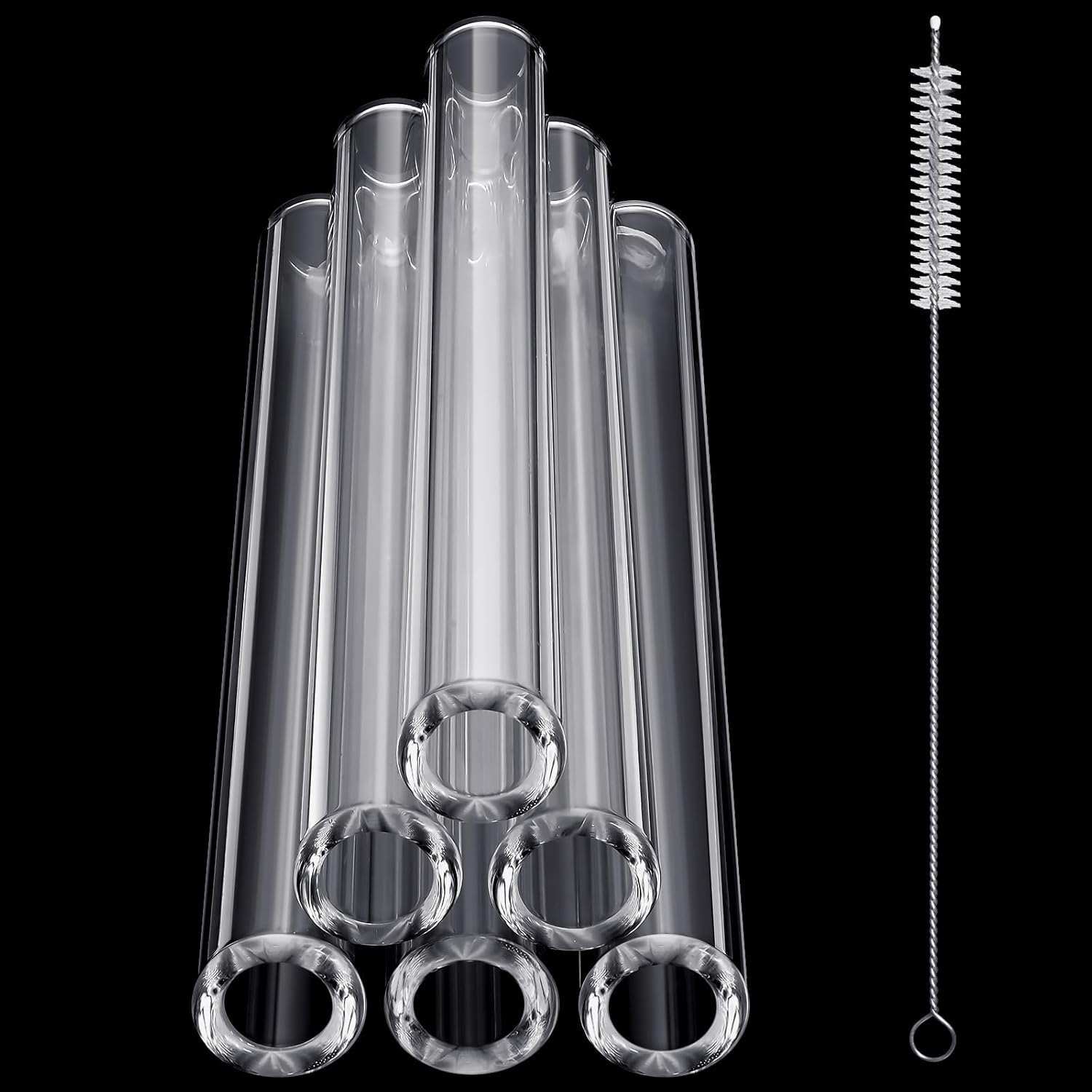 FoldTier 6 Pcs Borosilicate Glass Tube 12mm OD 2mm Thick Glass Blowing ...