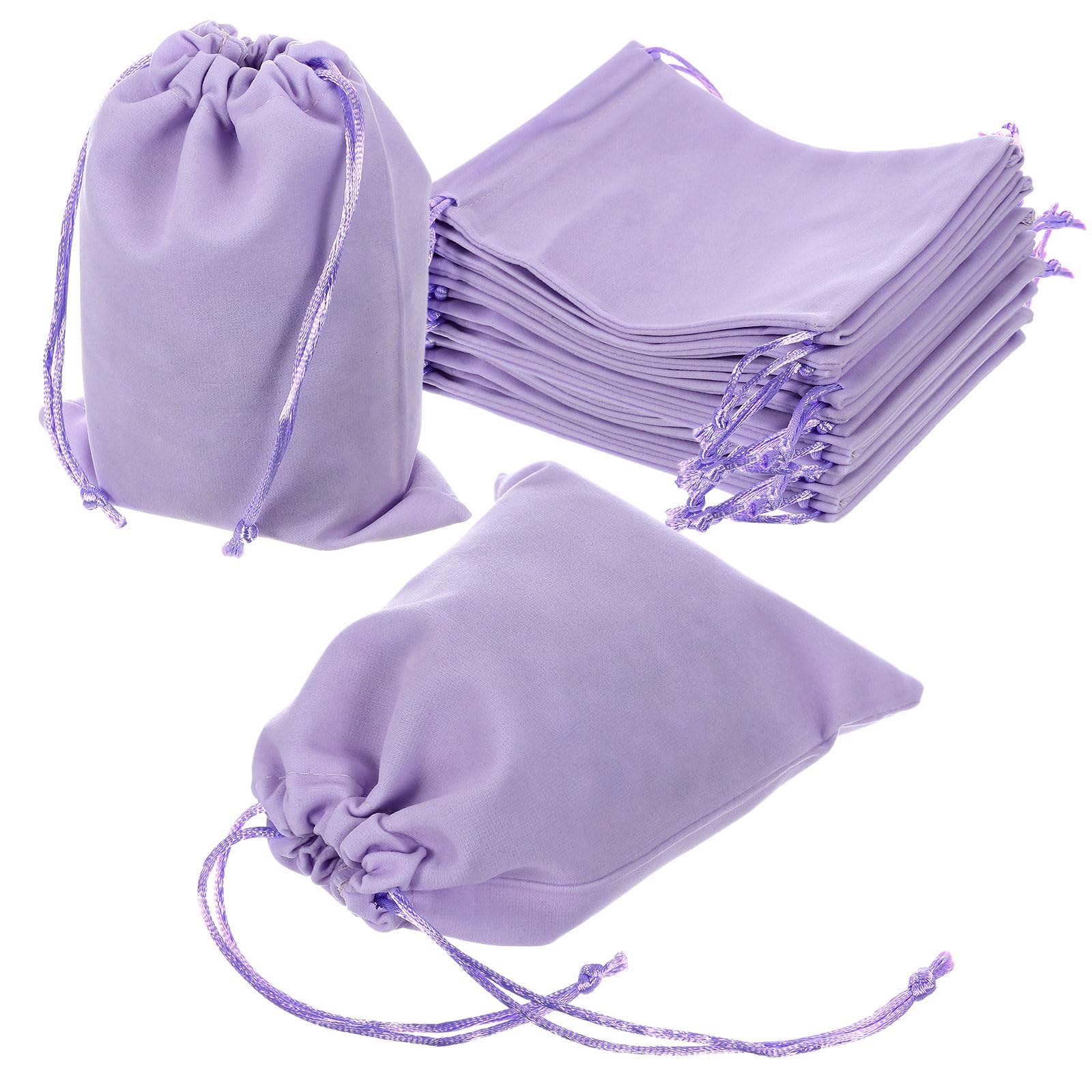 Amazon.com: uxcell 25 Pcs Velvet Drawstring Bag, 5 x 6 Inch Jewelry ...