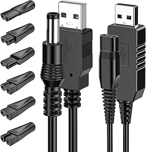 5 V Razor Charger for Philips, Ancable 6 Plug Multifunctional USB ...