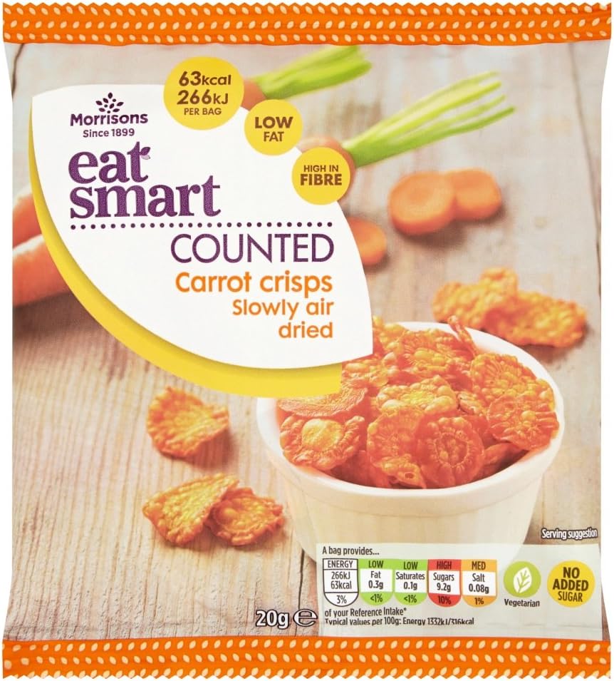 Morrisons Eat Smart Carrot Crisps, 20 g : Amazon.co.uk: Grocery