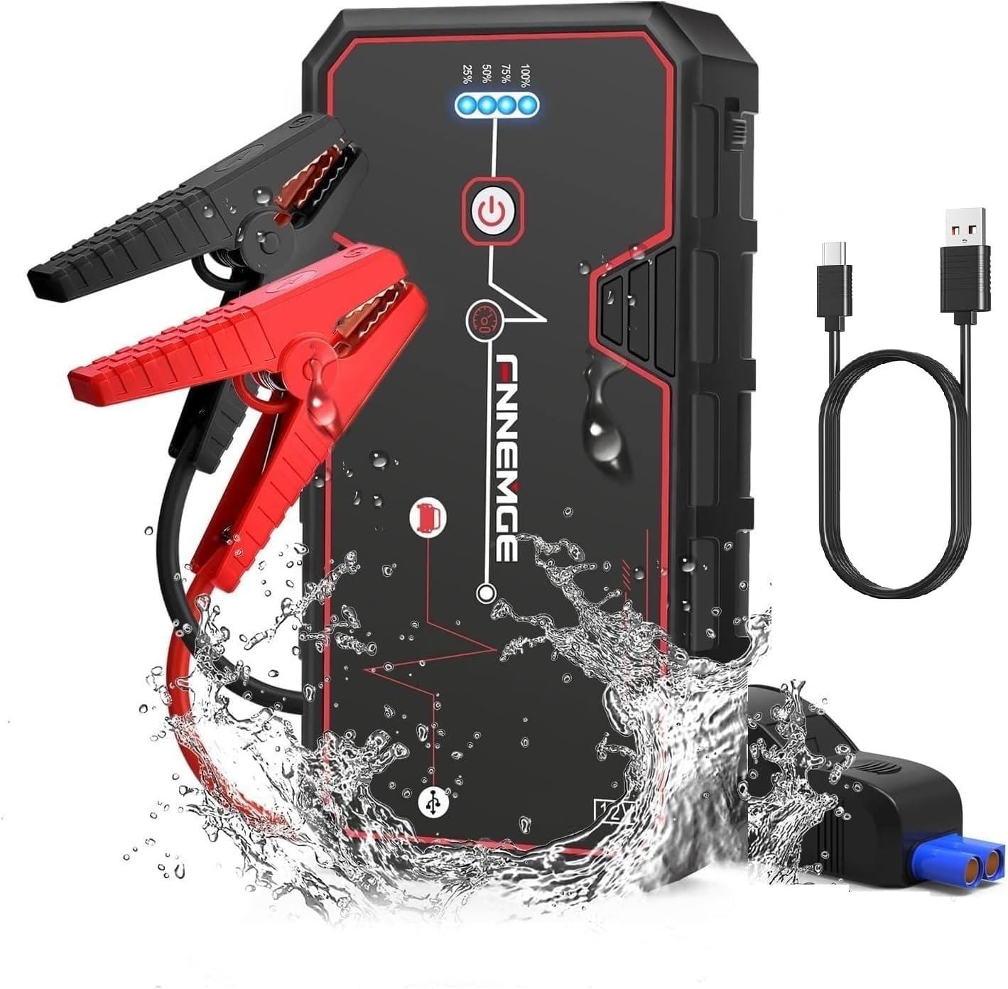 TREKURE Car Jump Starter 3500A Peak,16800mAh Car Battery Jump Starter ...