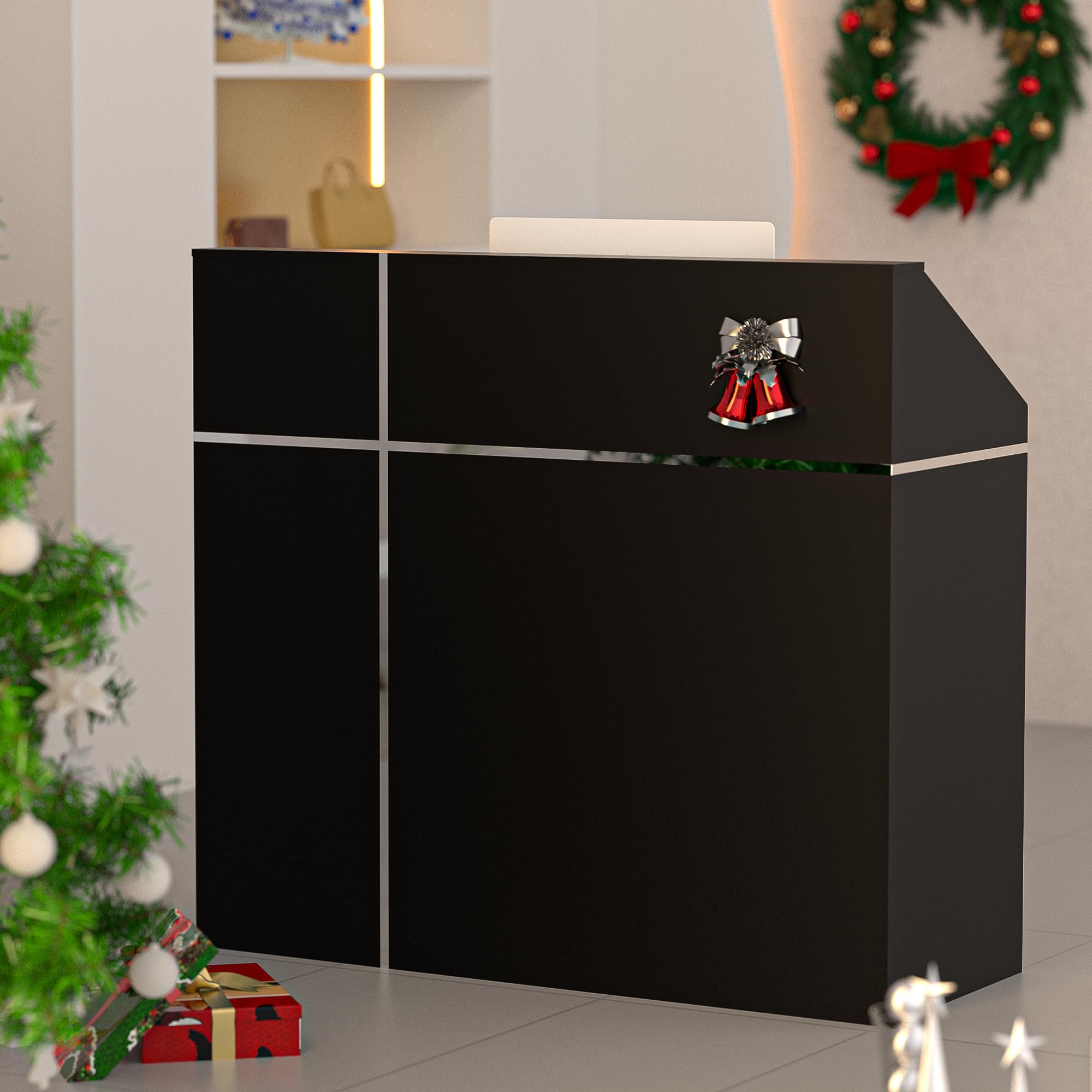 Amazon.com: AHB Reception Desk with Counter, Modern Front Table ...