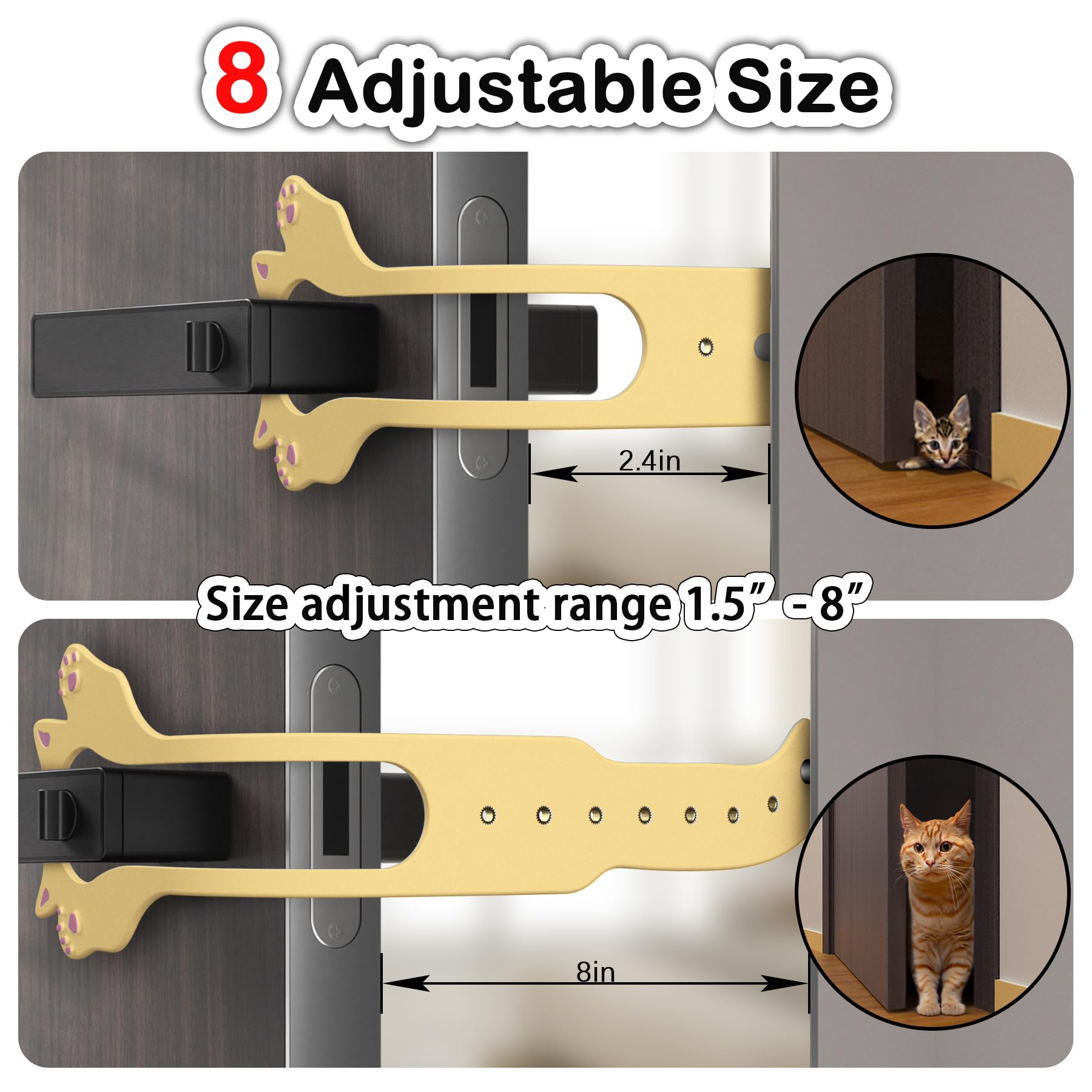 Snapklik.com : Cat Door Latch Holder,8 Adjustable Sizes Stronger Flex ...
