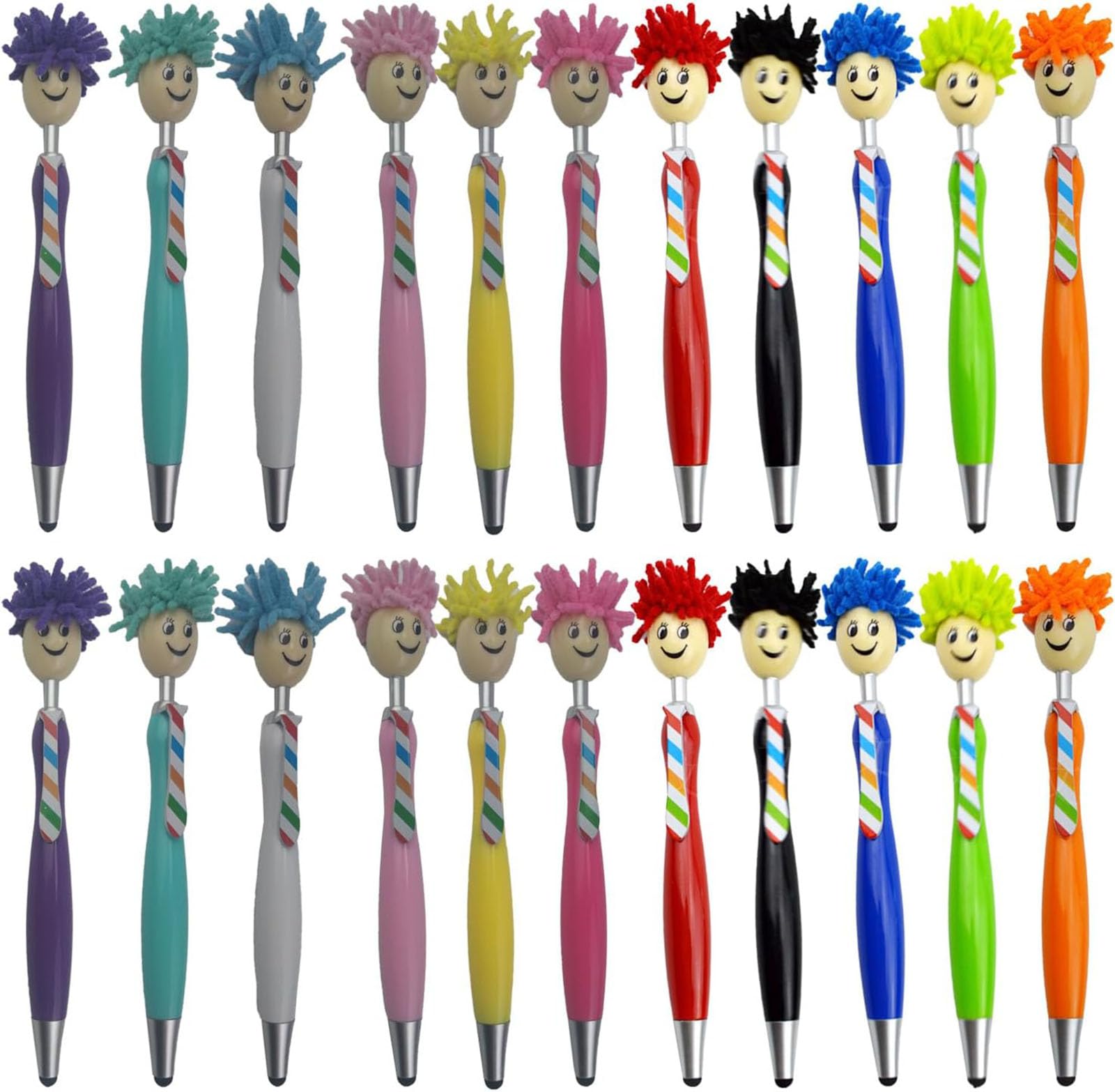 Amazon.com : URBANVIBE7 22 Pcs Mop Head Pens, Funny pens, Doll Writing ...