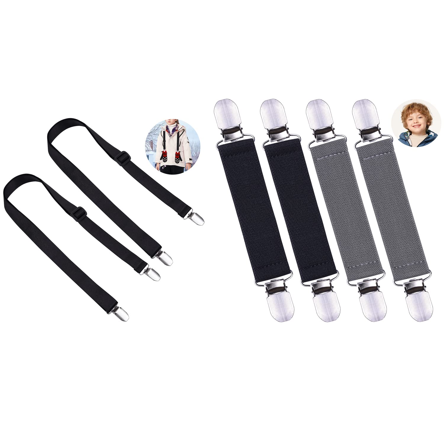 Amazon.com: Wisdompro 4 Pcs Mitten Clip and 2 Pcs Mitten Strings for ...