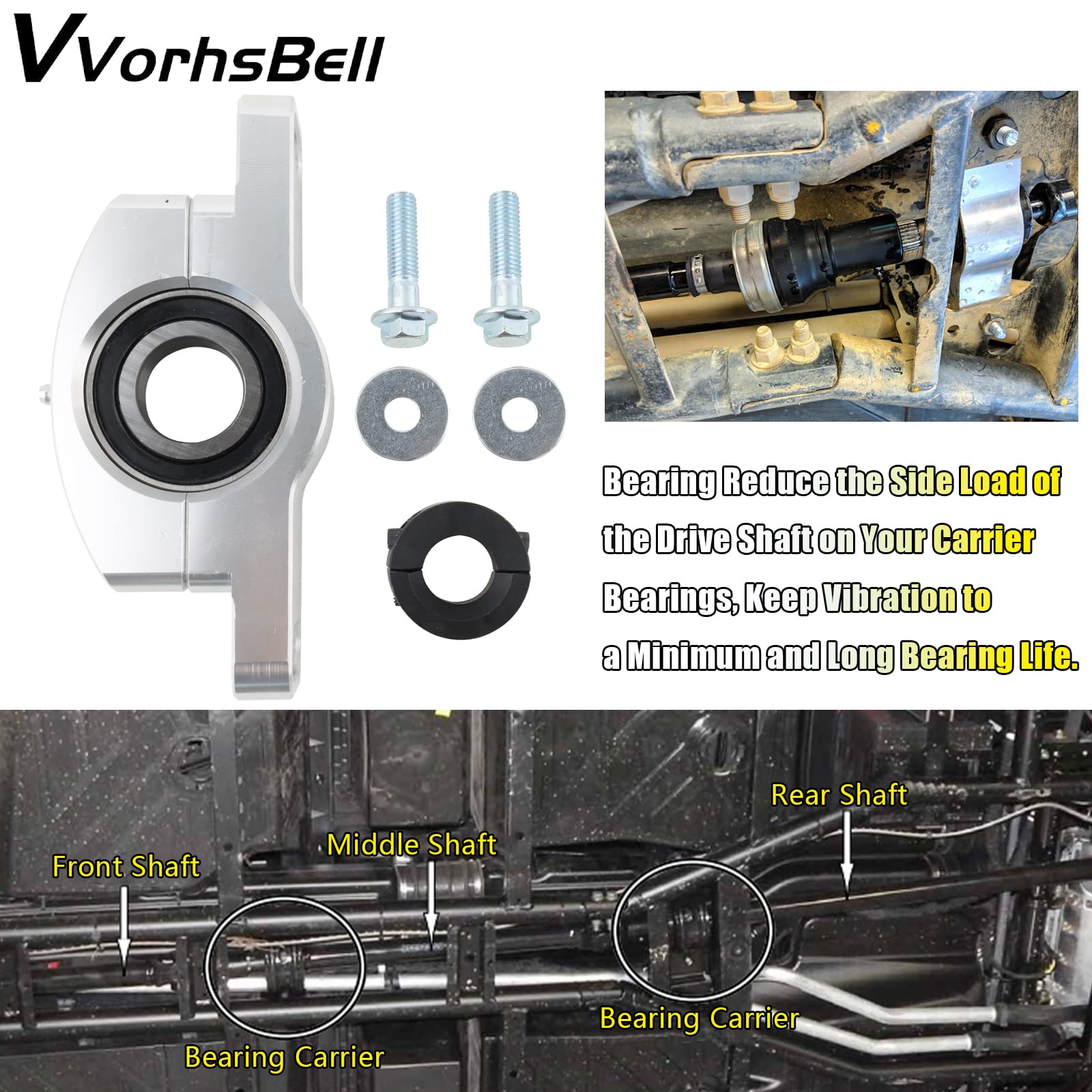 Snapklik.com : VVORHSBELL ATV Heavy Duty Billet Aluminum Carrier ...