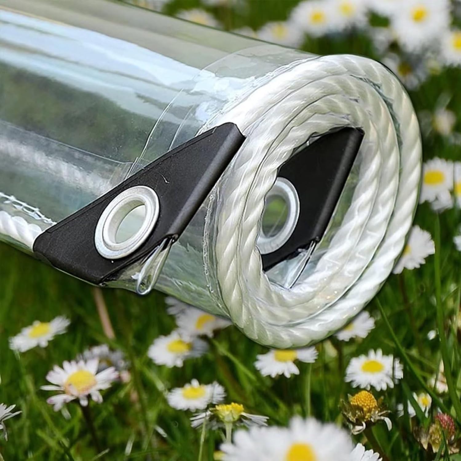 Amazon.com: 8' x 16 ' Transparent Waterproof Tarpaulin with Eyelets, 0 ...