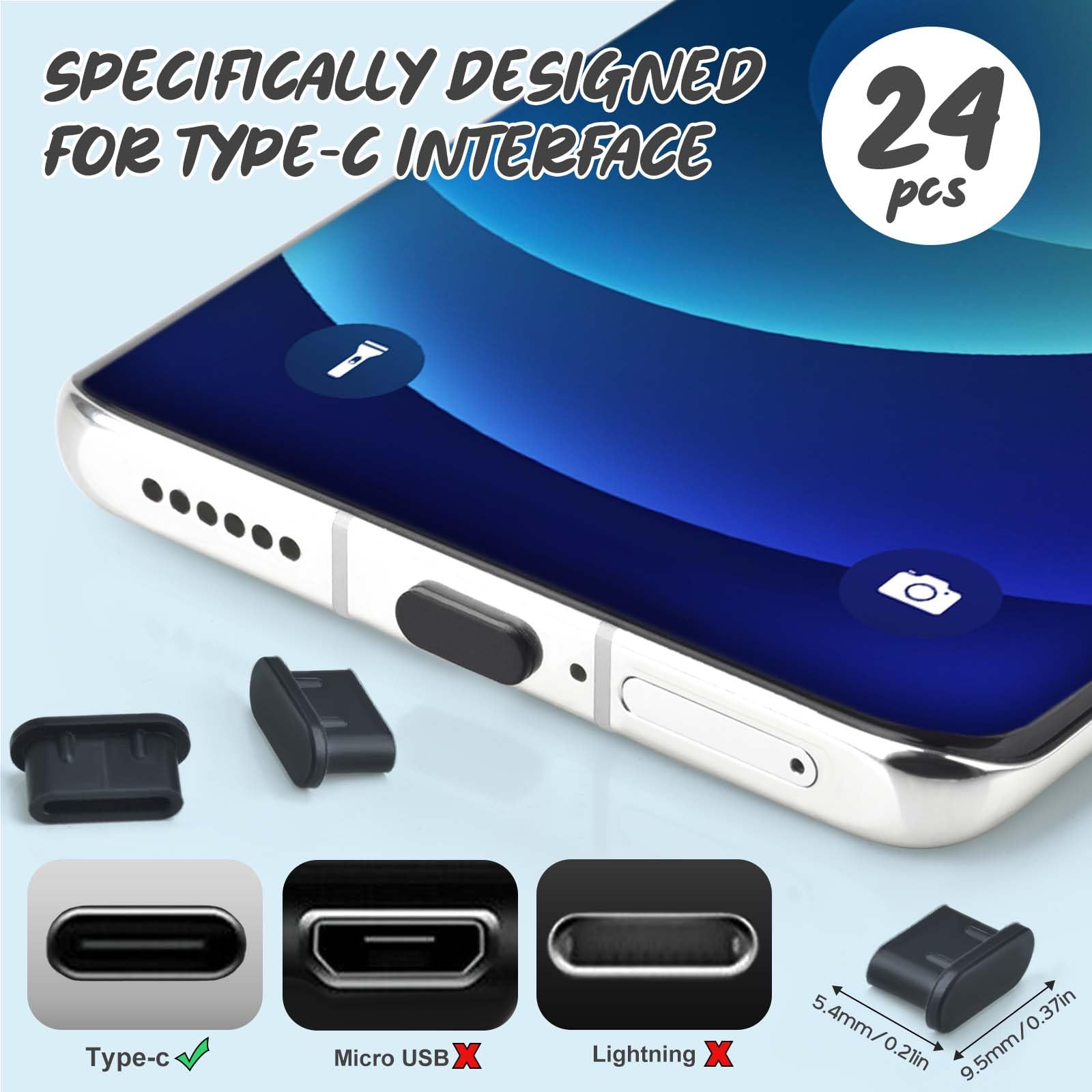 IPhone Accessories 20-Pack USB-C Dust Plugs & 6 Speaker Covers With ...