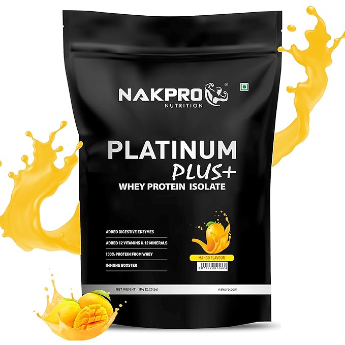 NAKPRO Platinum Plus+ Whey Protein Isolate with Digestive Enzymes | 28g ...