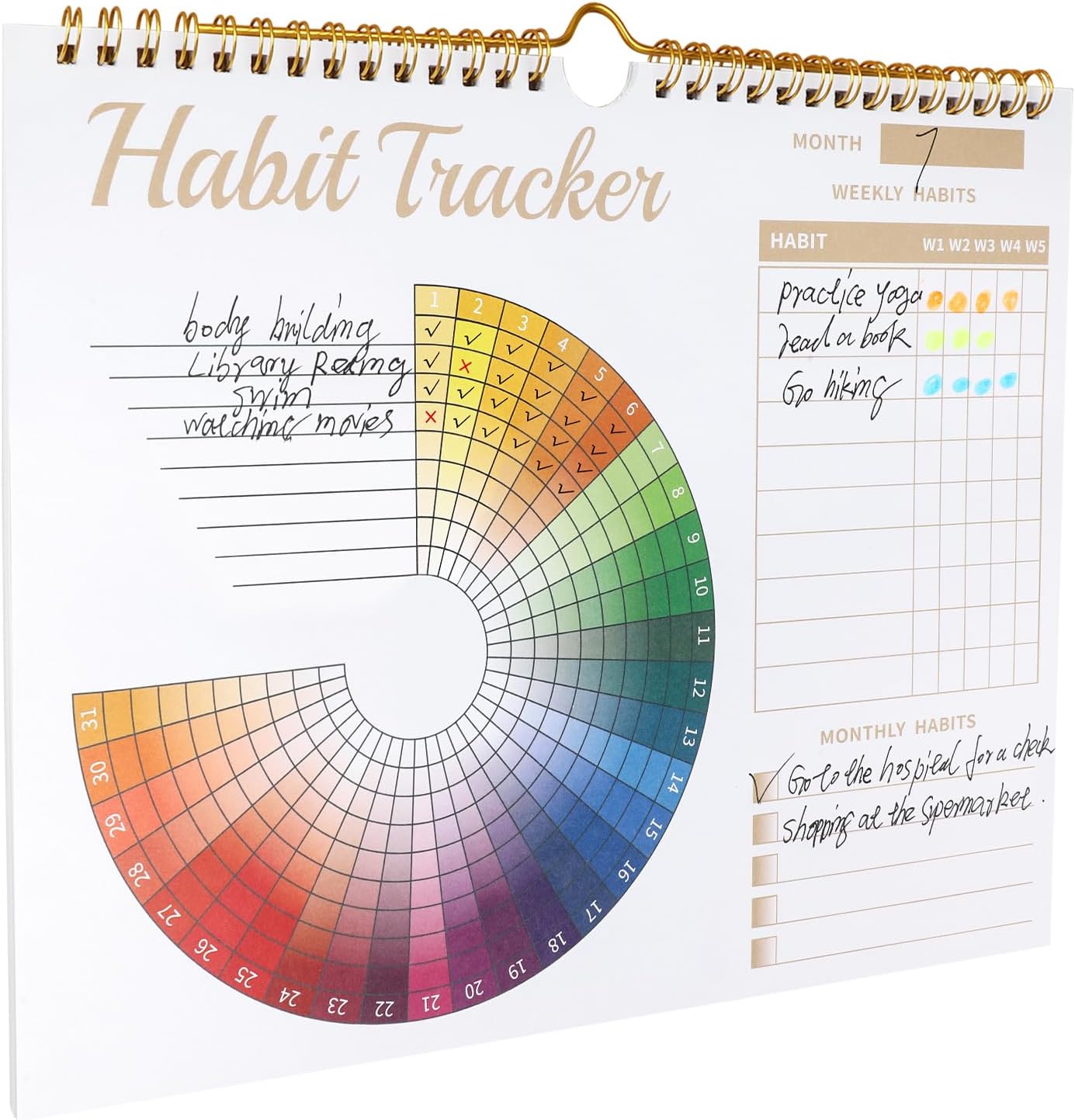 Amazon.com: Habit Tracker Wall Calendar - Fitness Journal - Life ...