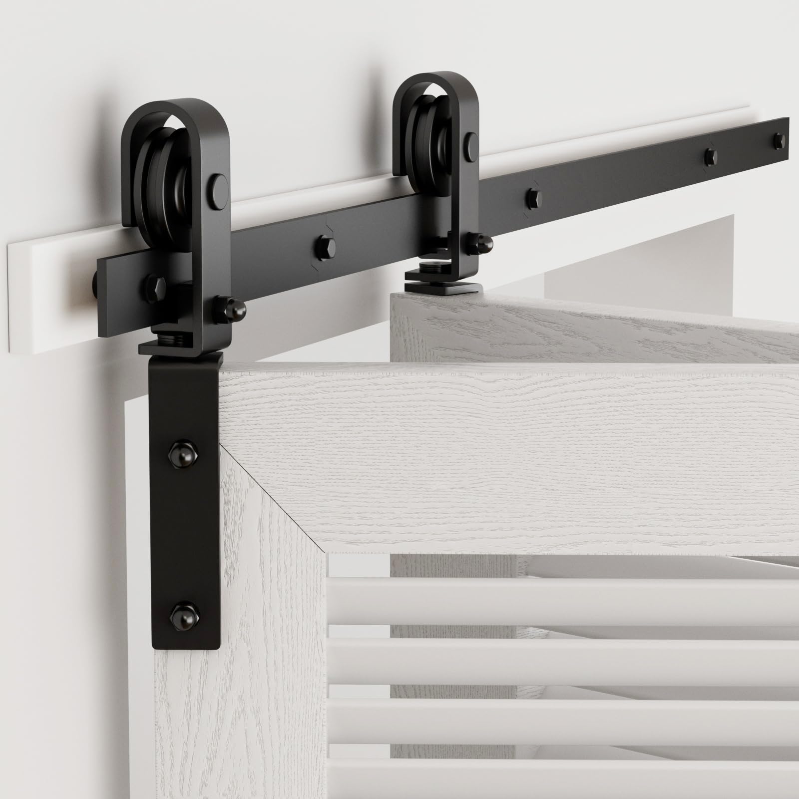 TSMST 100CM/3.3FT Bi-Folding Sliding Barn Door Hardware Kit, Heavy Duty ...