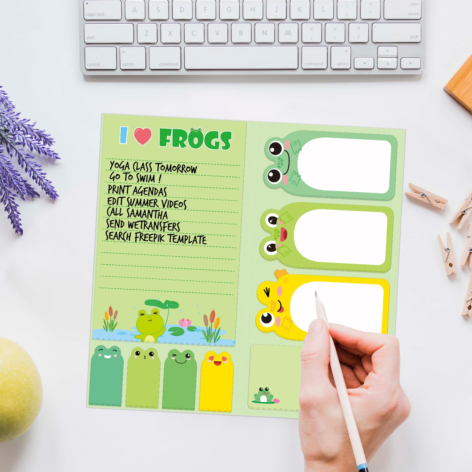 Snapklik.com : Yoklili Frogs Sticky Notes Set - Cute Cartoon Animal ...