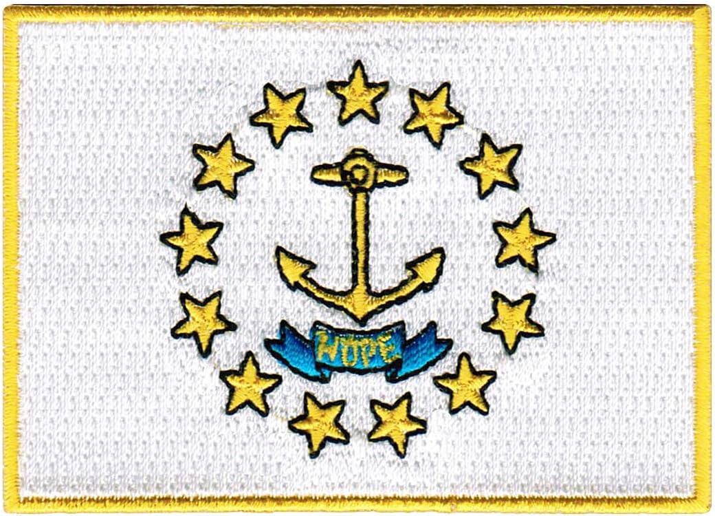 Amazon.com: Rhode Island State Flag Embroidered Patch Velcro®-Brand ...