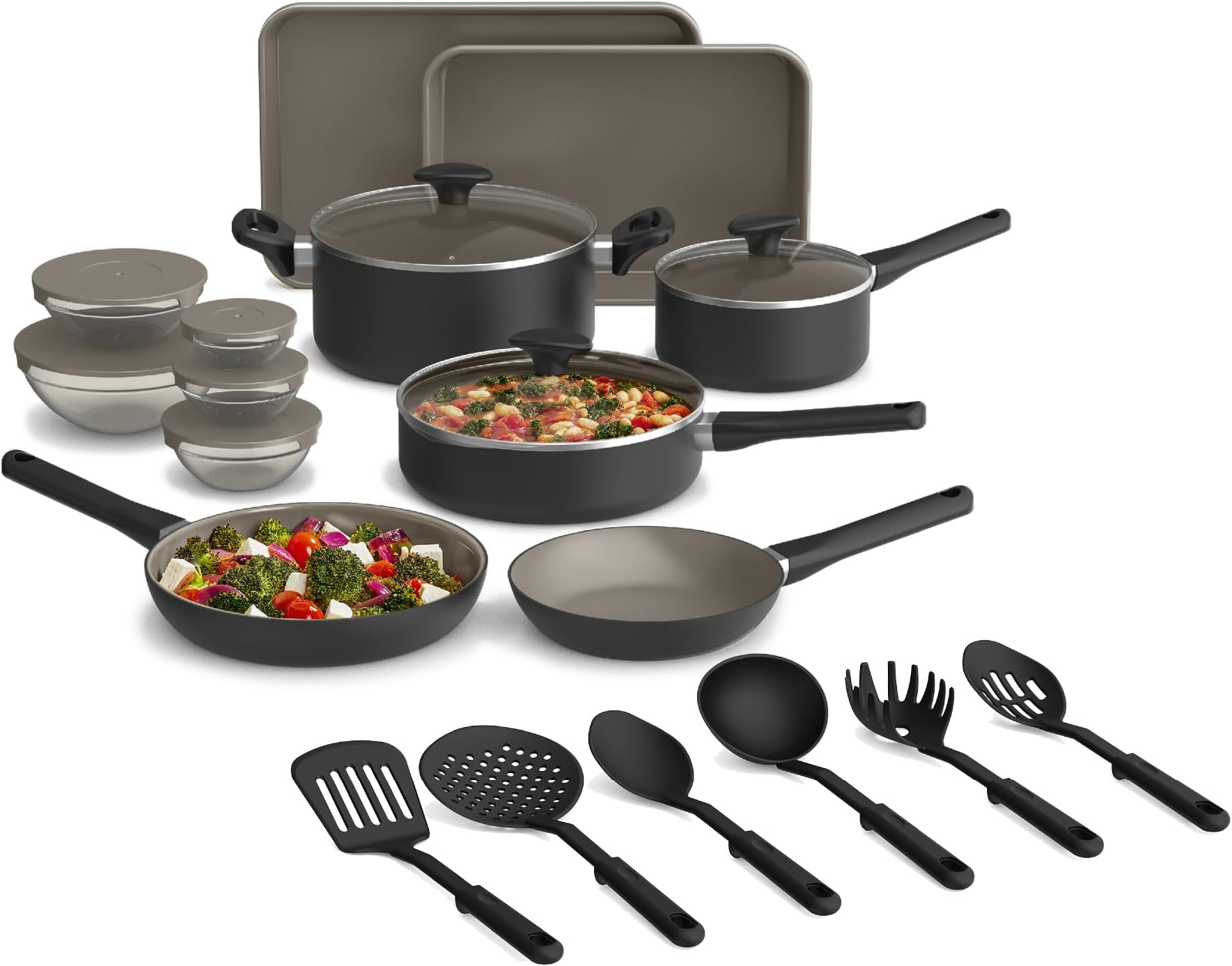 Amazon.com: Bakken-Swiss 14-Piece Kitchen Cookware Set – Granite Non ...