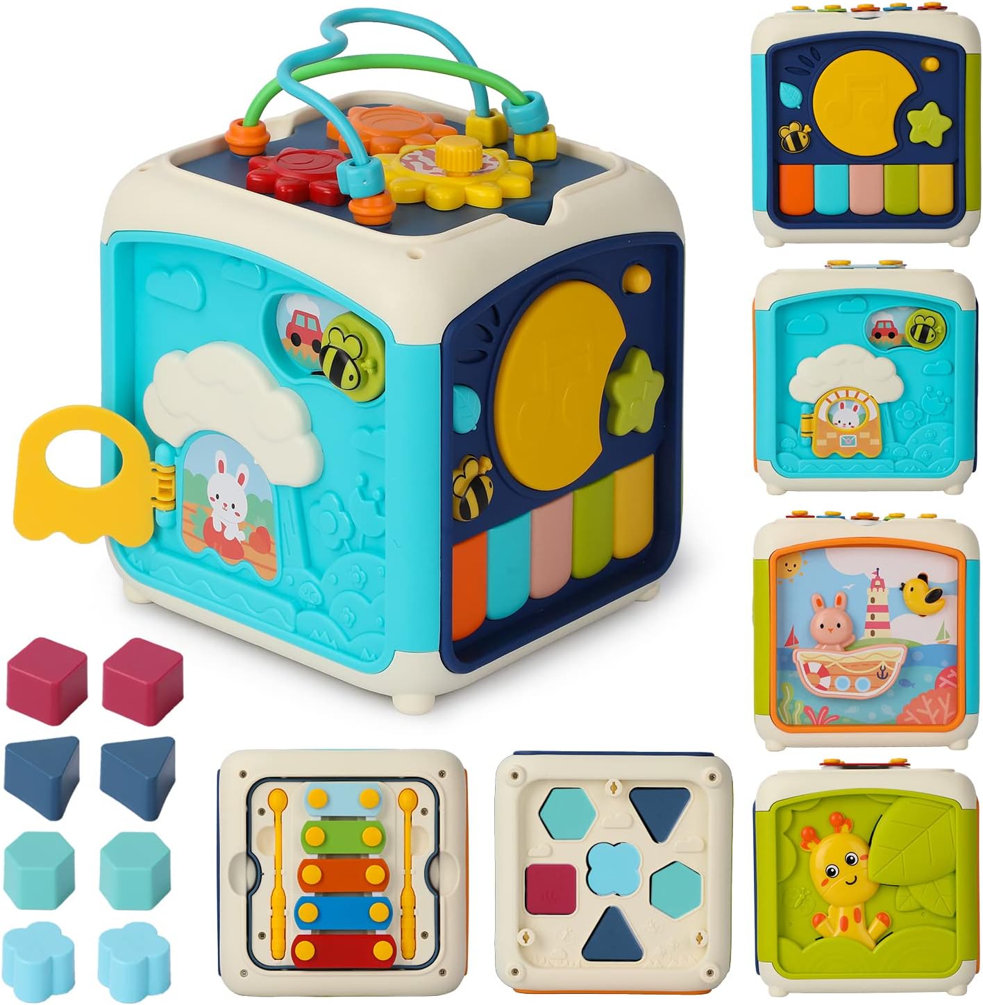 Amazon.com: Baby Activity Cube for Toddler, Kids Developmental ...