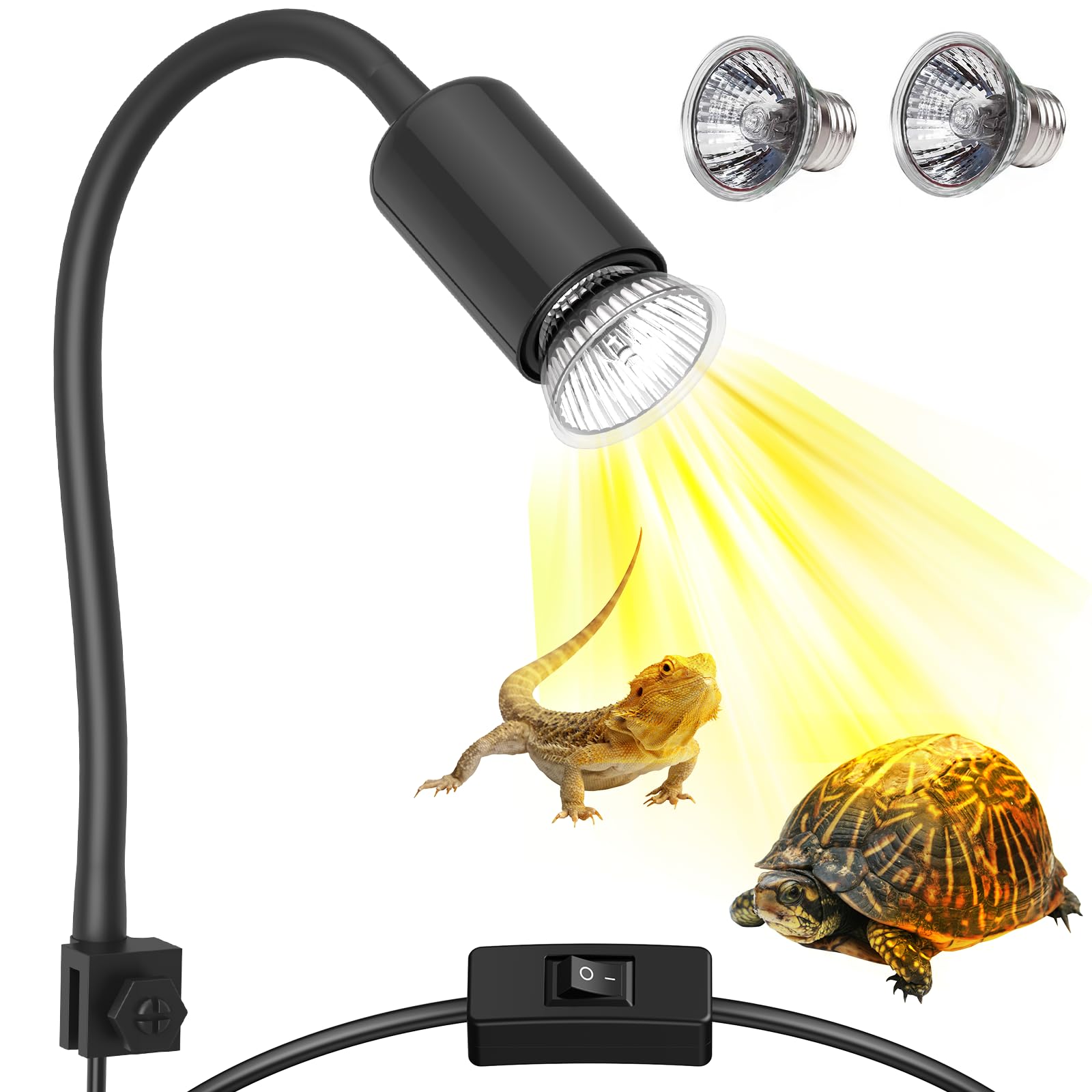 Amazon.com : Moonorange Reptile Heat Lamp, 360° Rotatable UVA/UVB Light ...