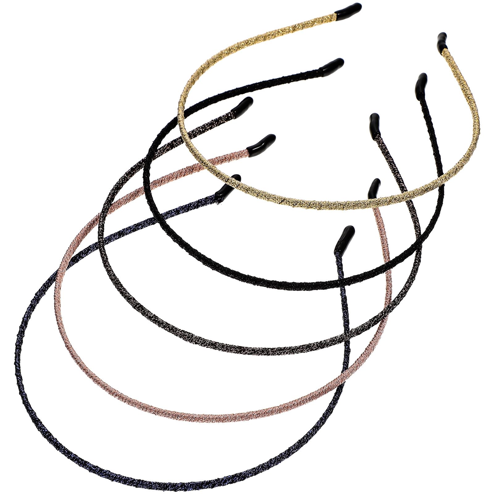 Amazon.com: FOMIYES Metal Hair Band 5pcs Skinny Headband Thin Hair Hoop ...