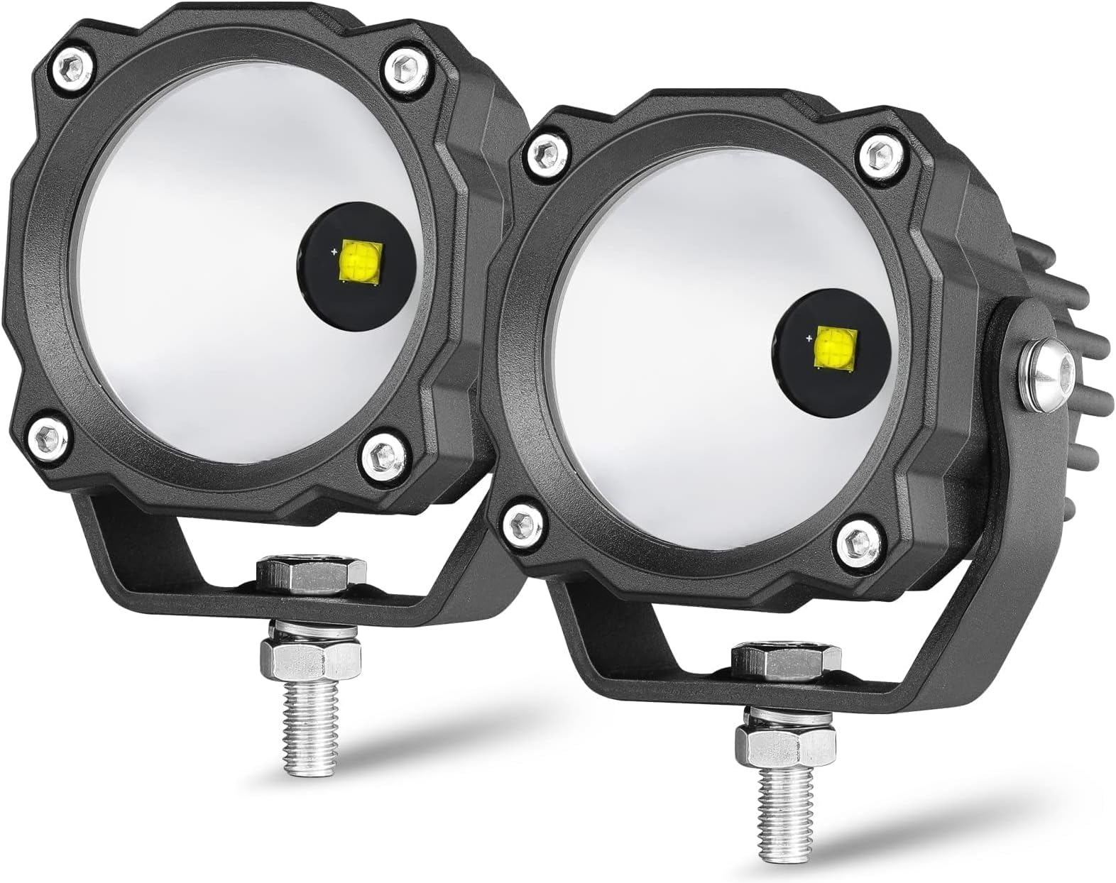 Amazon.com: Voltage Automotive 3" Inch Round LED Fog Light Pods For Off ...