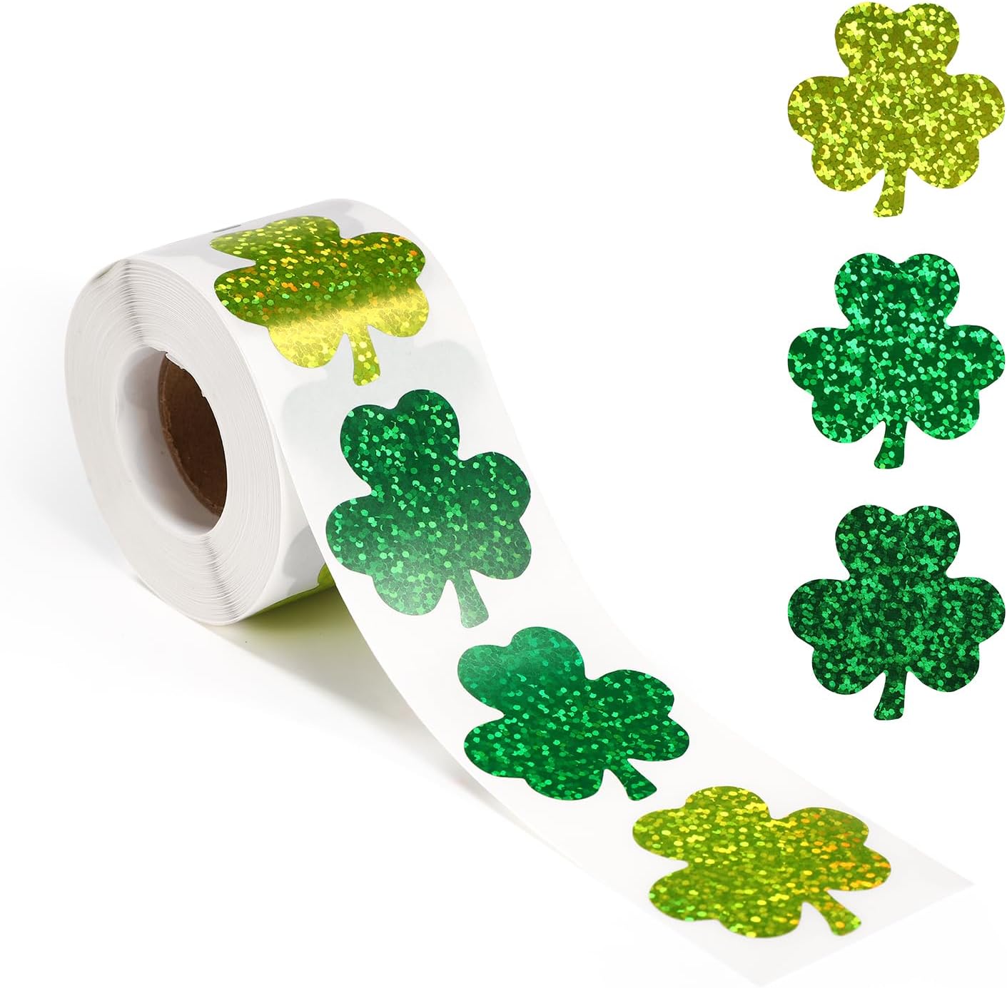 Amazon.com: 500pcs St. Patrick's Day Stickers, 1.5 Inch Green Shamrock ...