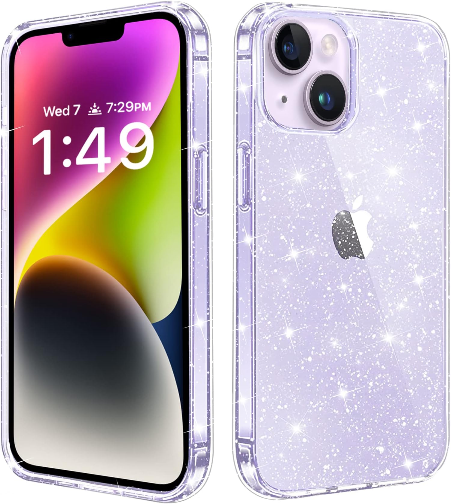 Amazon.com: JETech Glitter Case for iPhone 14 6.1-Inch, Bling Sparkle ...