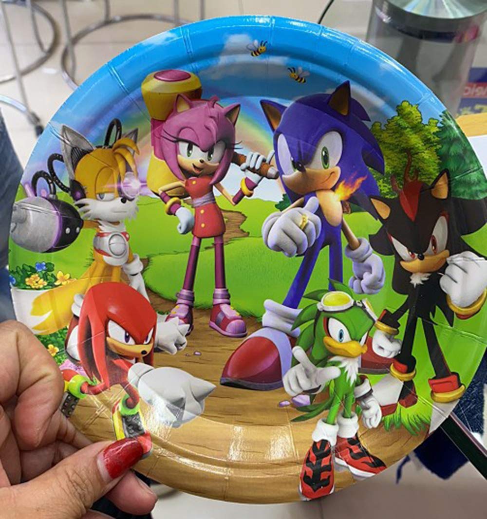 Sonic The Hedgehog Themed Party Supplies Set Disposable Plates Sonic ...