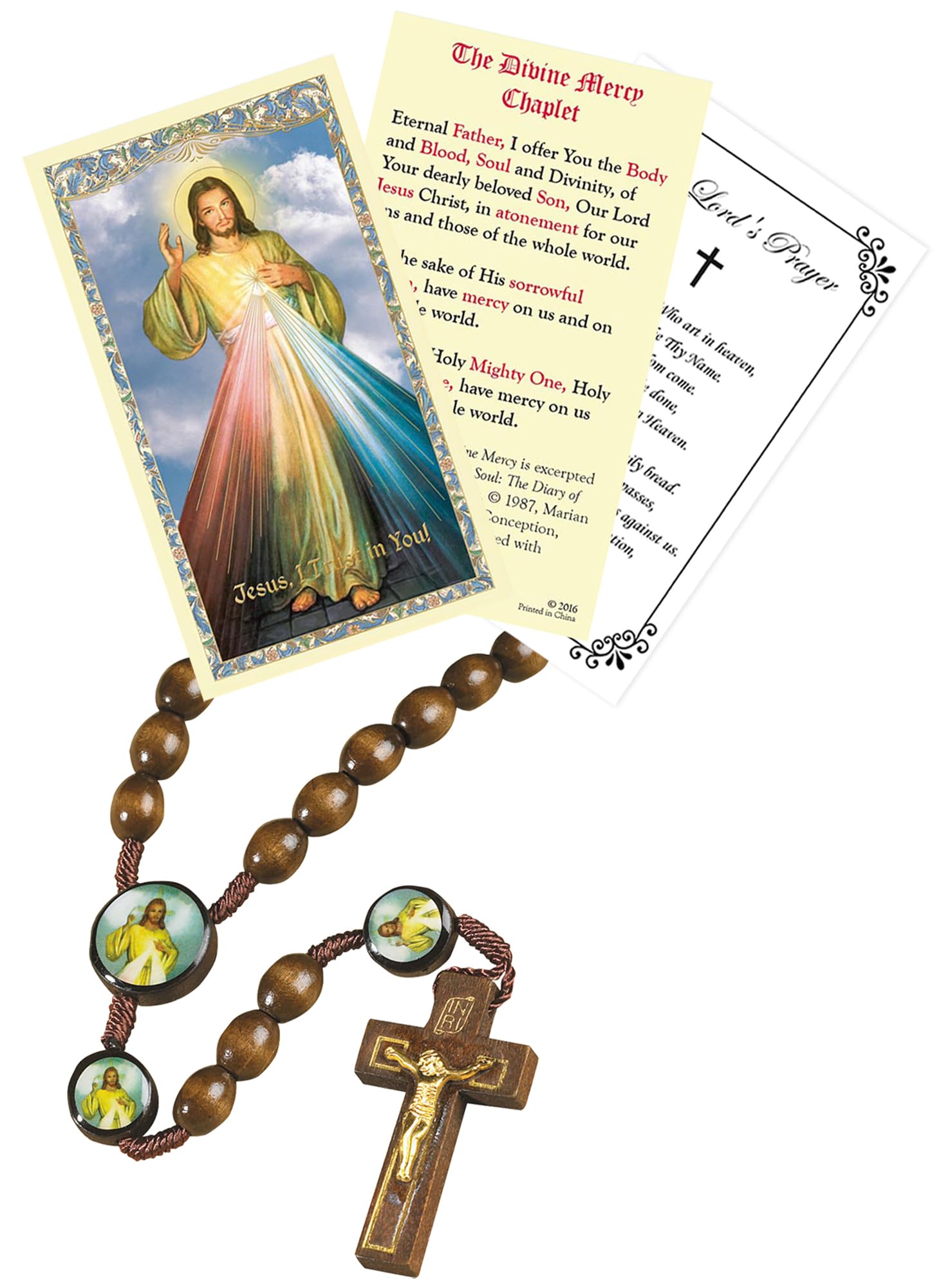 Amazon.com: Divine Mercy Rosary - with Divine Mercy Prayer Cards, The ...