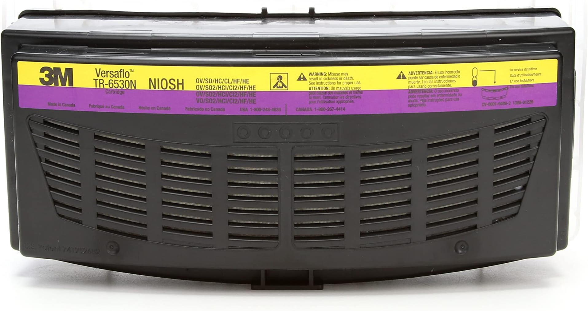 3M Versaflo Organic Vapor/Acid Gas/HEPA Cartridge TR-6530N, for TR-600/ ...