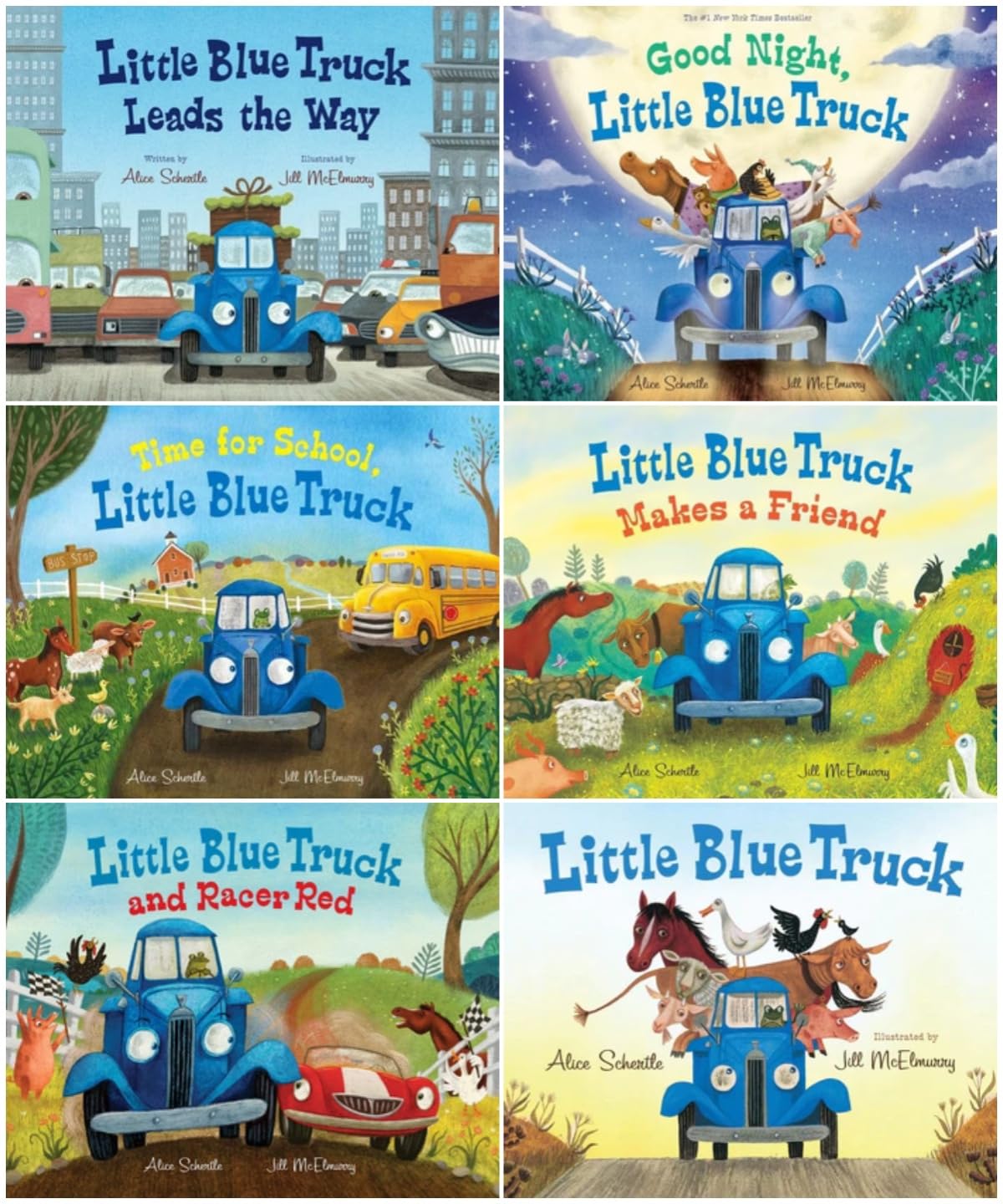 Little Blue Truck Series 6-Book Collection Set - Little Blue Truck ...