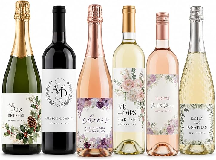 Amazon.com: 978Multiwish Custom party Wine Label Personalized Wedding ...