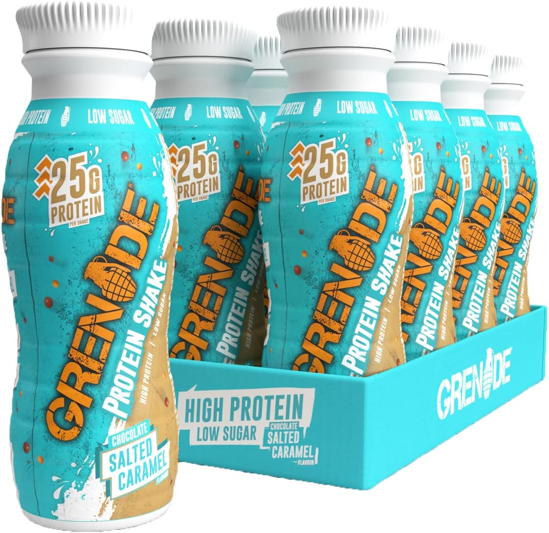 Grenade High Protein Shake, 8 x 330 ml - Chocolate Salted Caramel ...